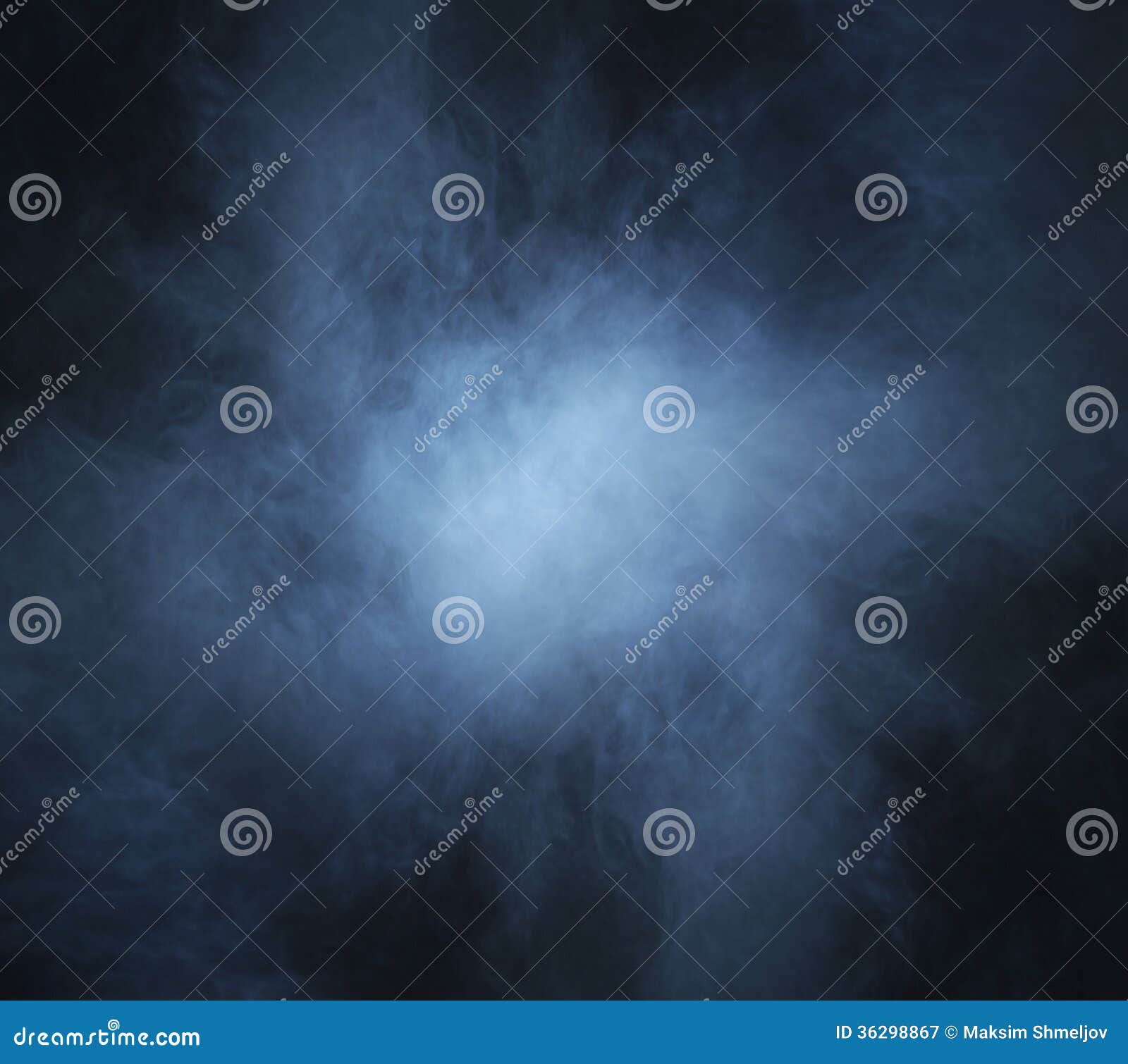 Deep Cyan Smoke Background with Light in Center Stock Image - Image of ...