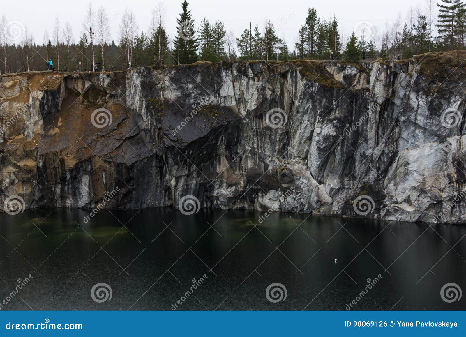 Deep Dark Lake and the Marble Canyon during Early Spring Stock Photo ...