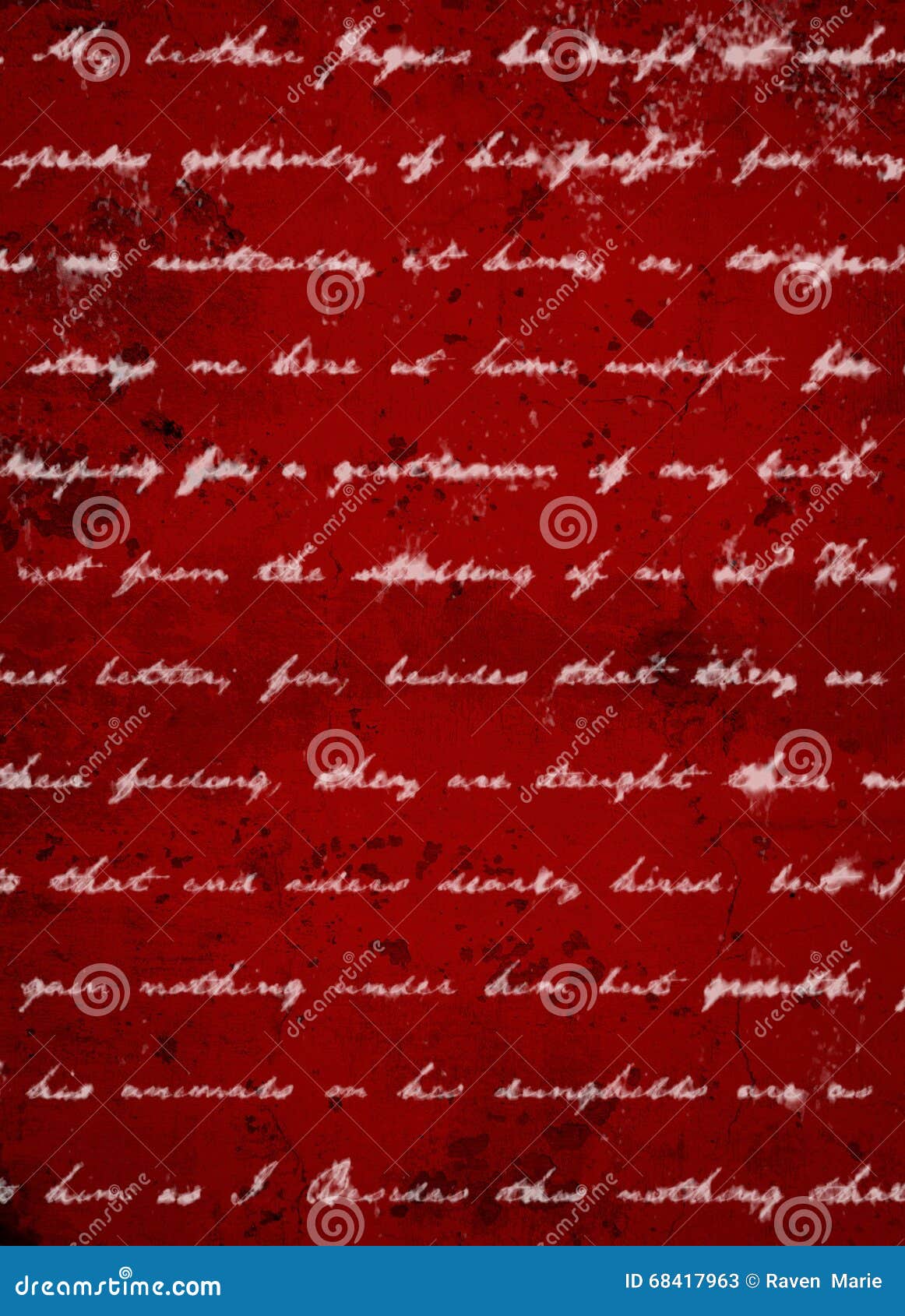 Deep Dark Red Grunge Background with White Script Writing Stock Image ...