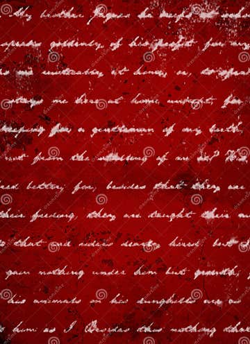 Deep Dark Red Grunge Background with White Script Writing Stock Image ...