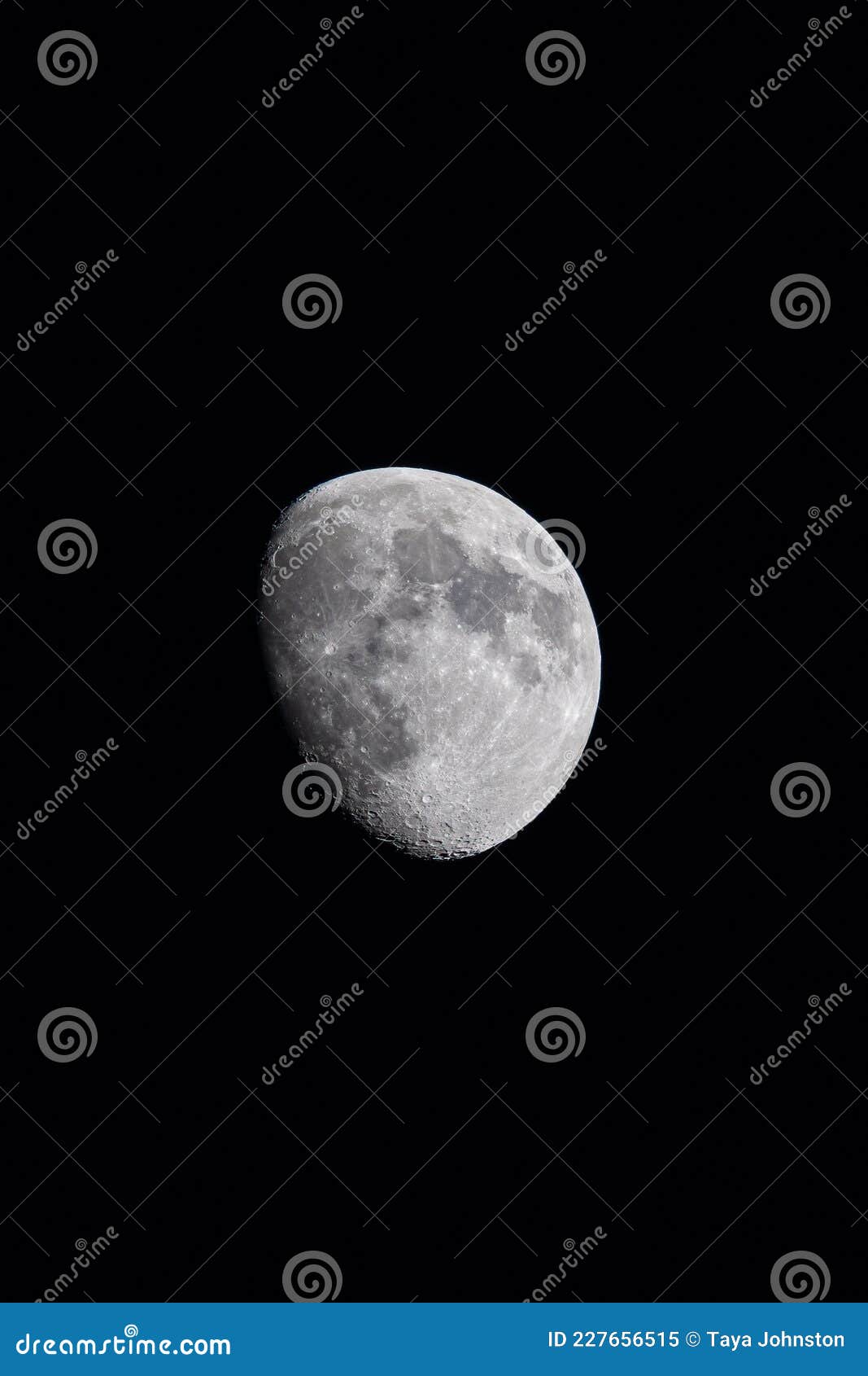 Deep Dark Sky with Moon Showing Light and Shadow Stock Image - Image of ...