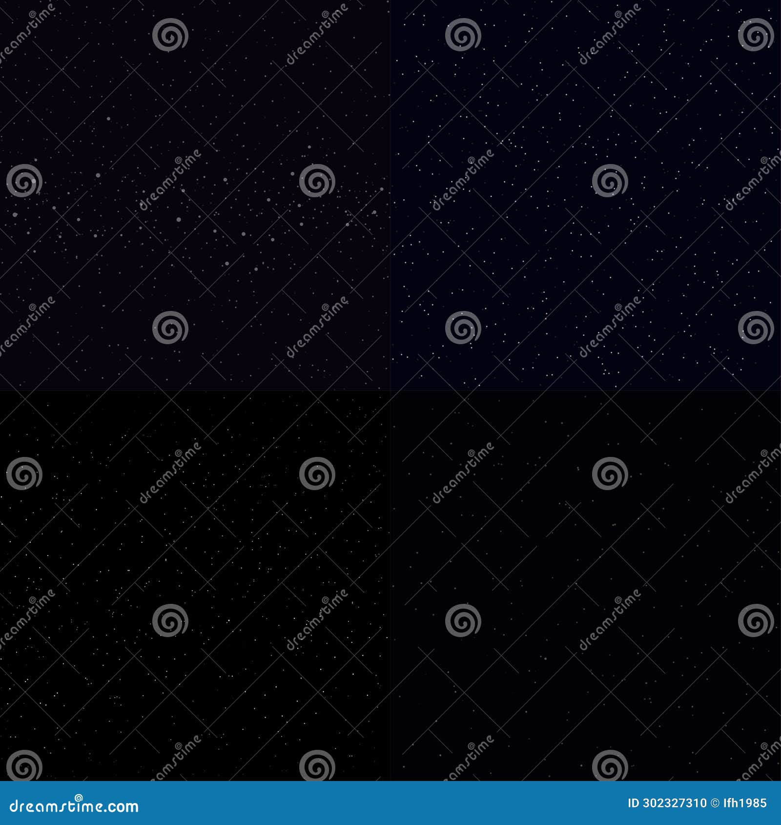 Deep Dark Space Seamless Pattern in Set Stock Vector - Illustration of ...