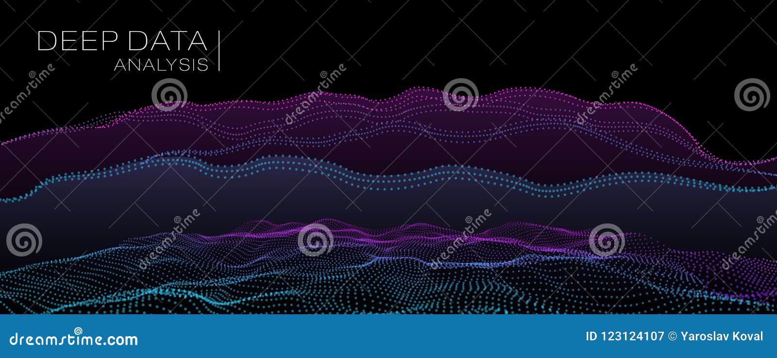 Deep Data As Part of Big Data. Point Wave Ui Hud. Stock Illustration ...