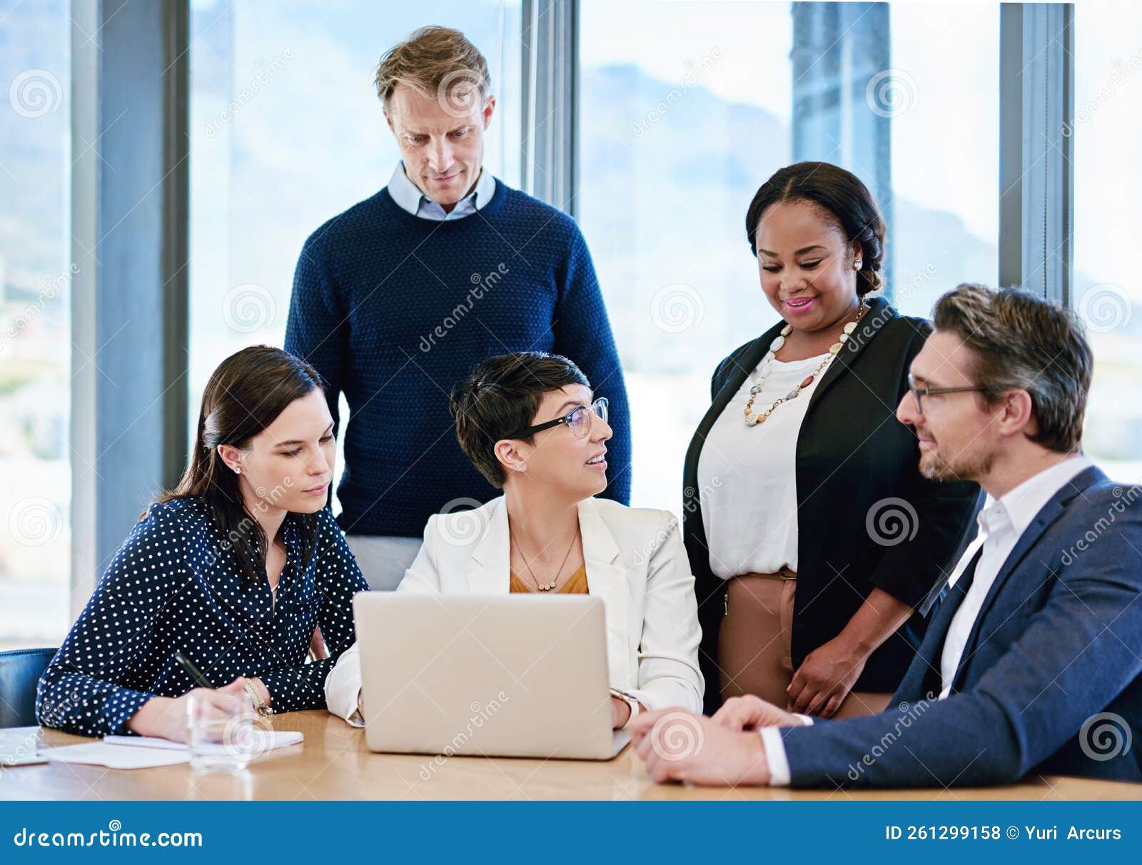 Deep in Discussions. Corporate Businesspeople Meeting in the Boardroom ...