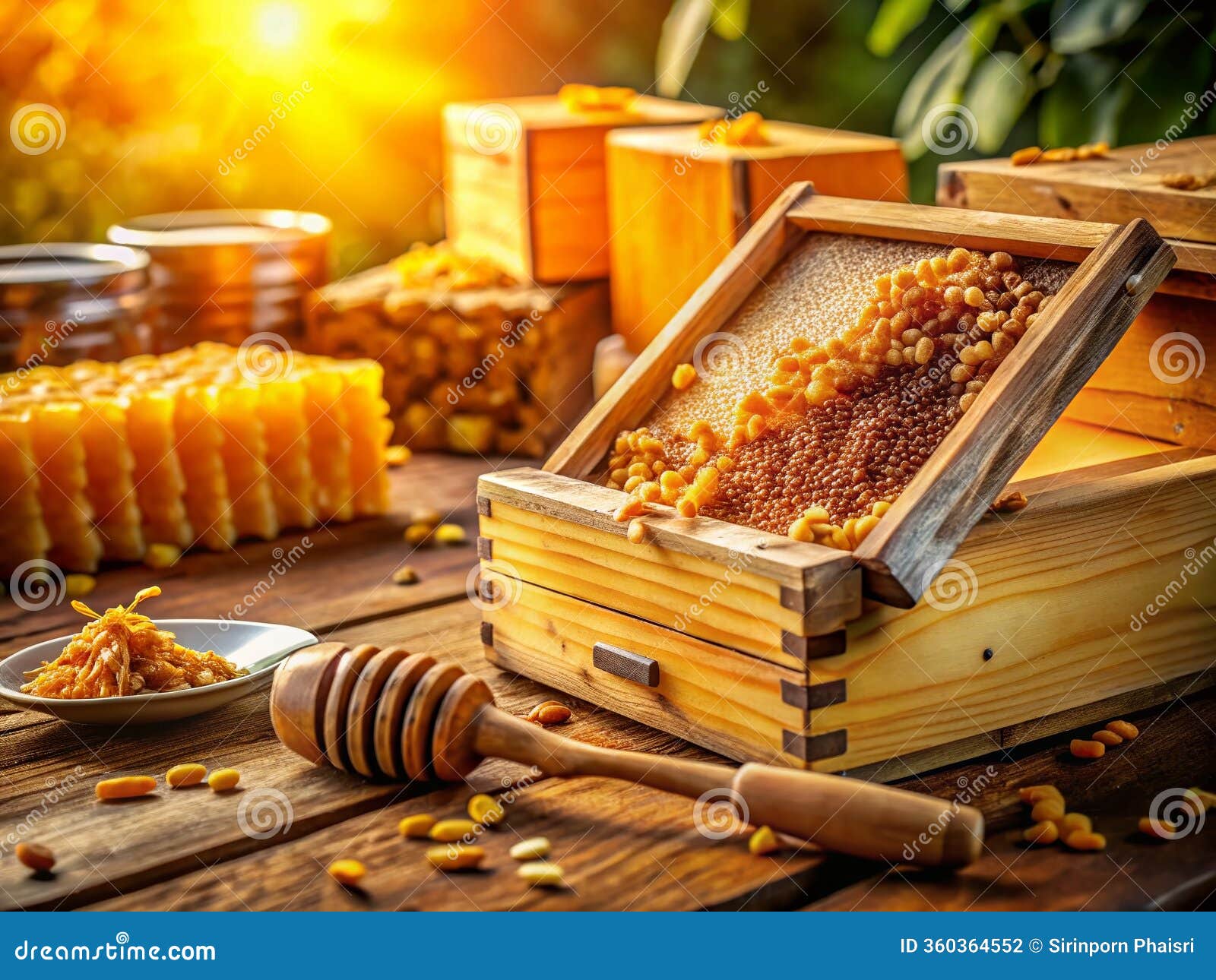 Langstroth Hive Wooden Construction For Bee Cells Cartoon Vector ...