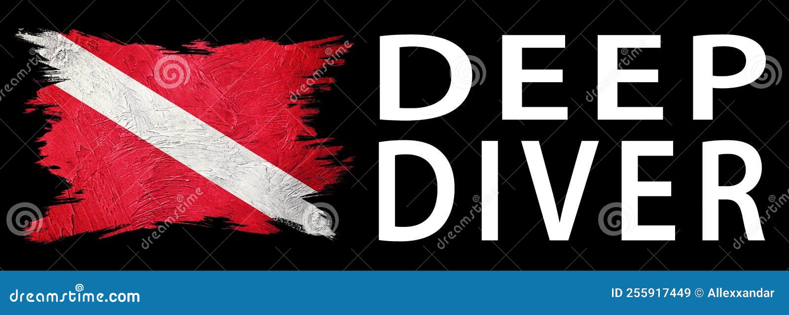 Deep Diver, Diver Down Flag, Scuba Flag Stock Illustration - Illustration of diver, dive: 255917449