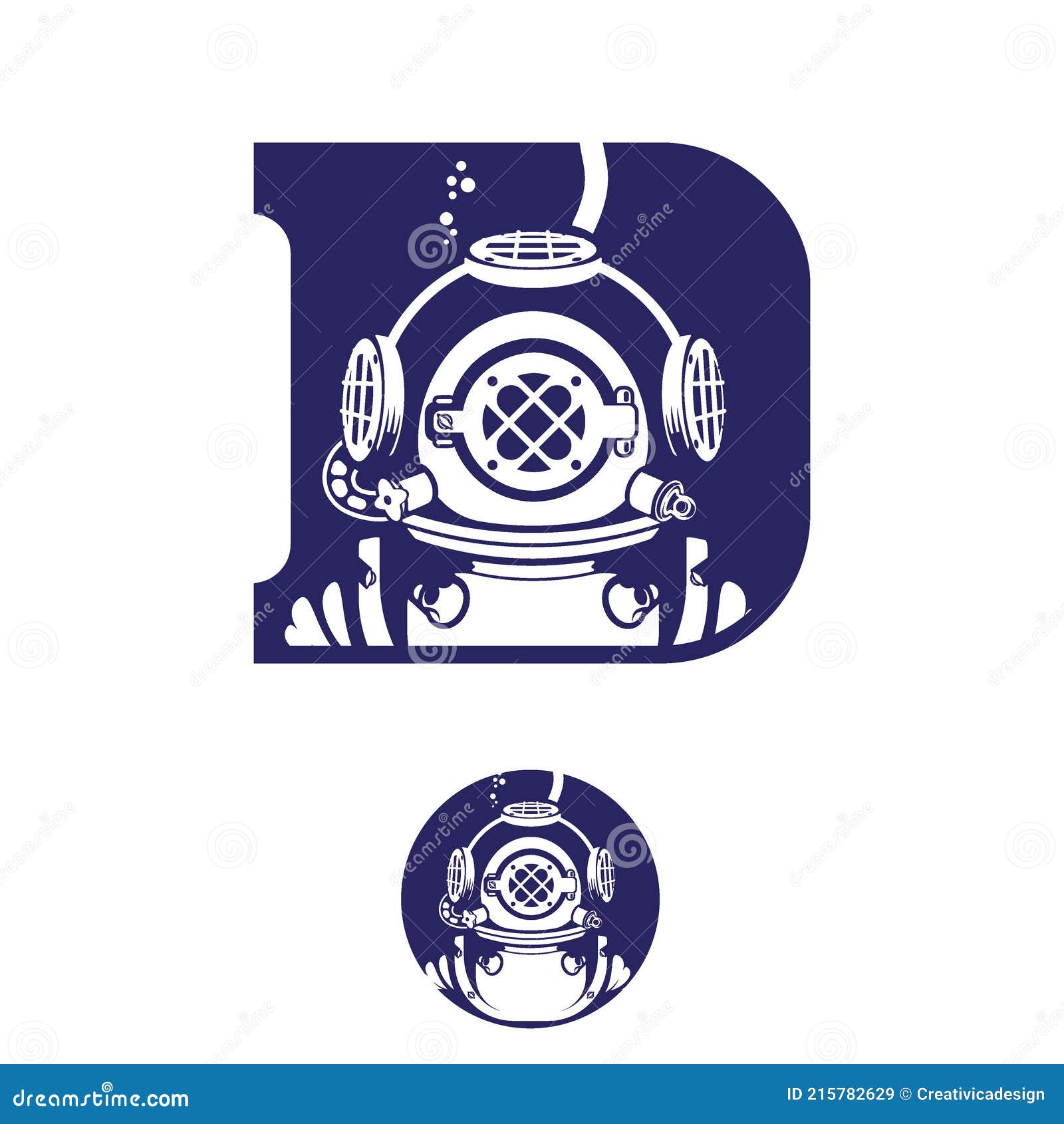 Deep Diver Vintage Initial D Symbol Stock Vector - Illustration of sign ...