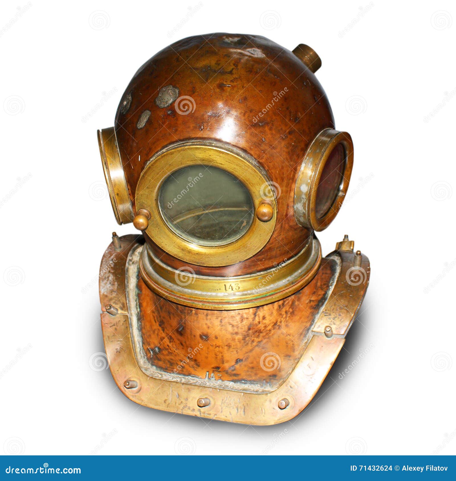 Deep Diving Gear stock photo. Image of gear, copper, isolated - 71432624