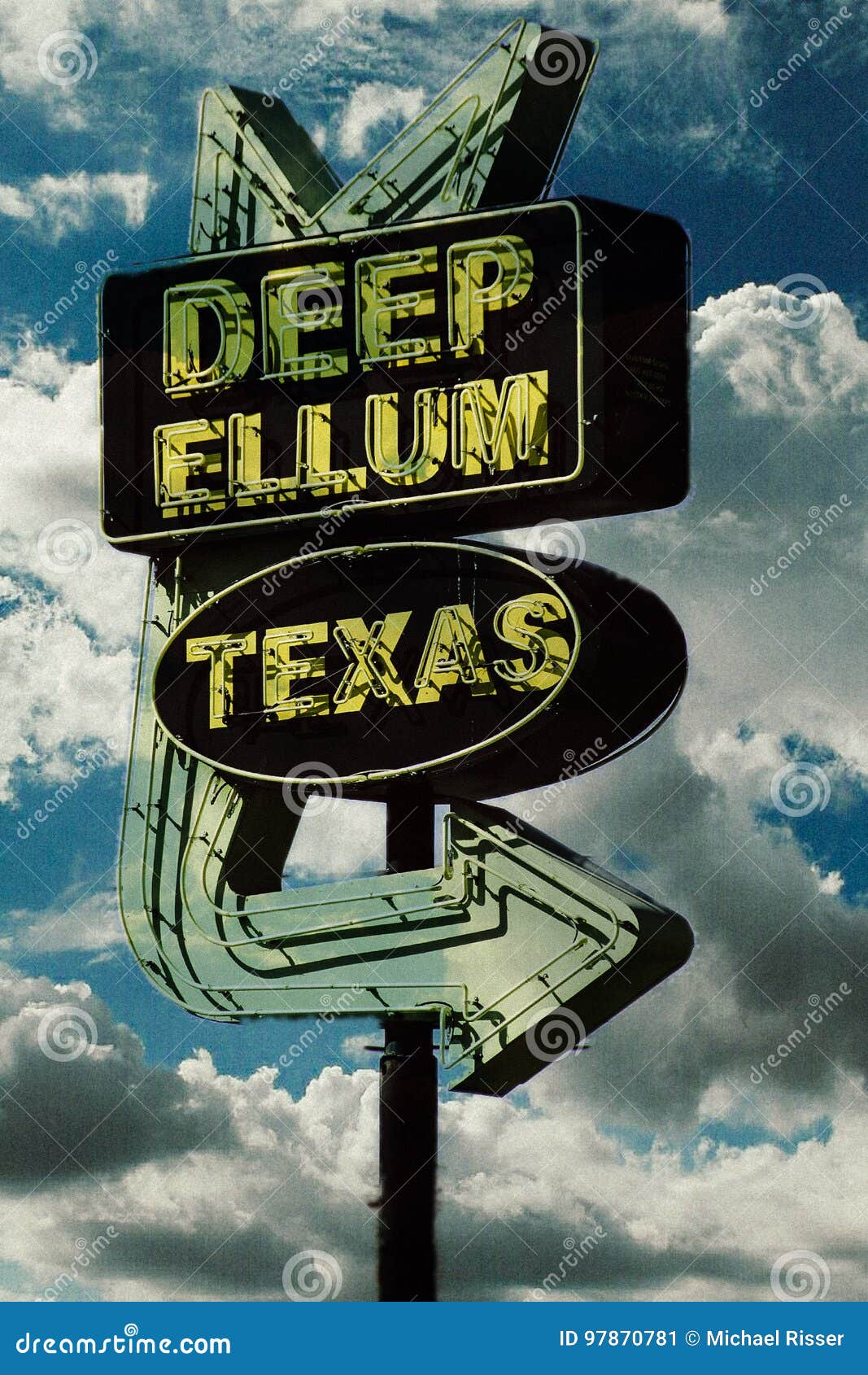 Deep Ellum Neon Sign Editorial Image | CartoonDealer.com #98263828