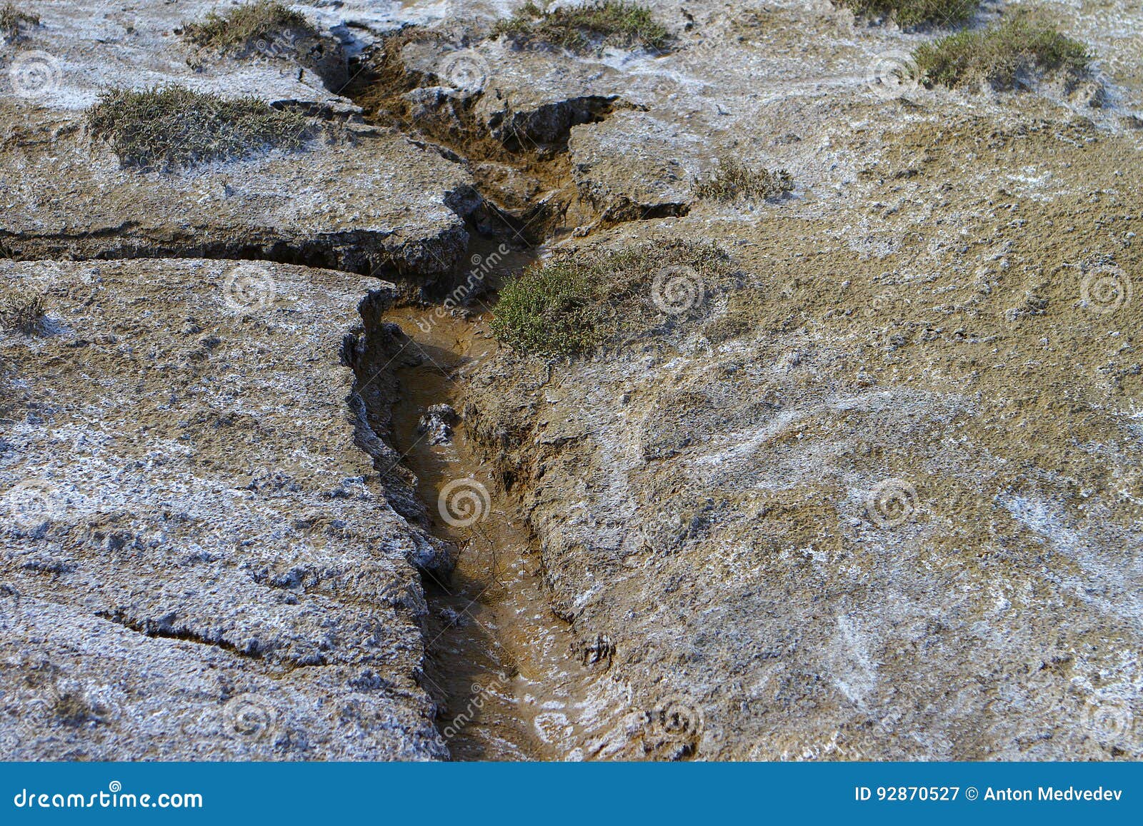 Deep Erosion Cracks on the Ground Stock Image - Image of environment ...