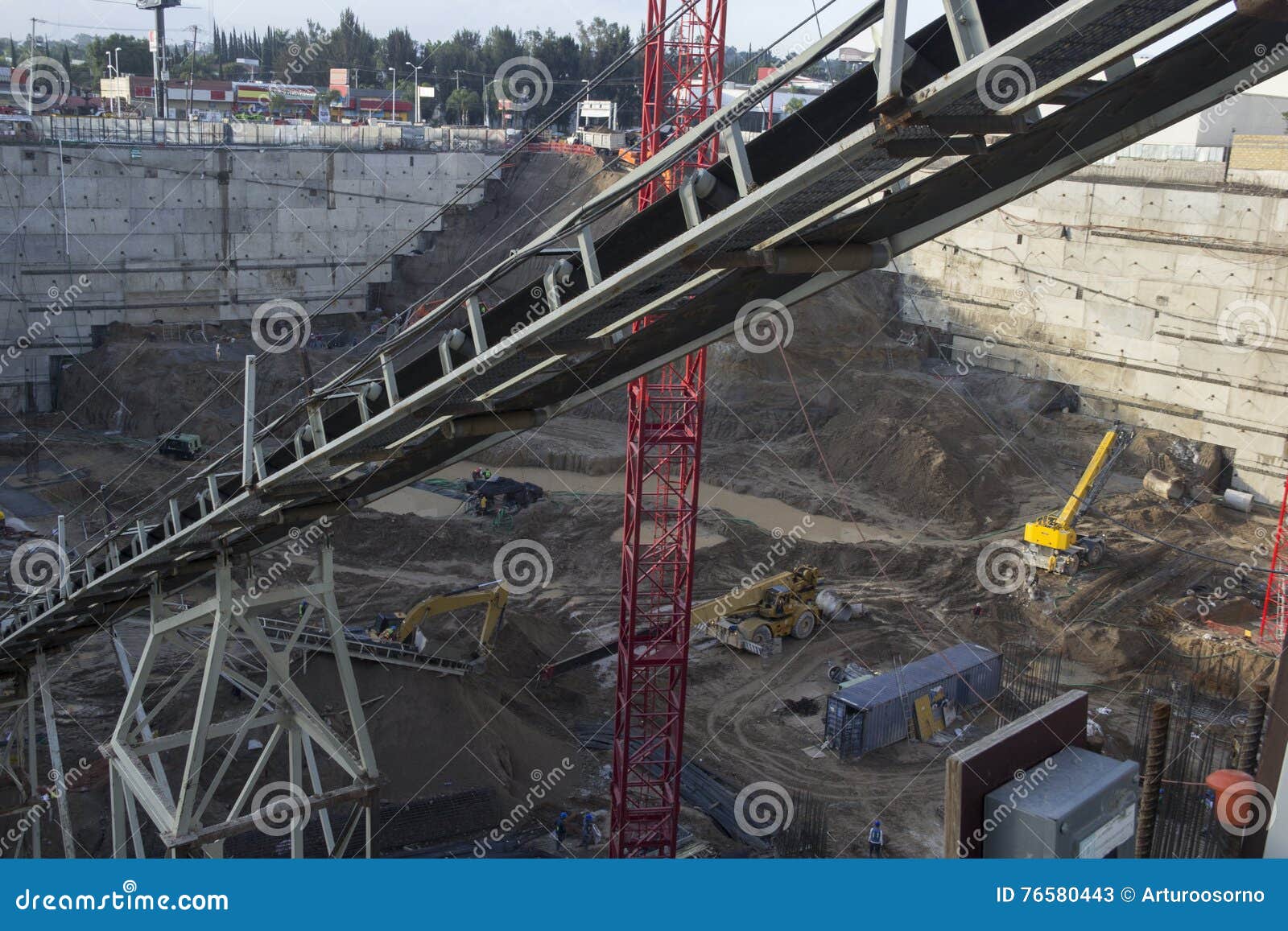 Deep excavation stock image. Image of excavation, band - 76580443