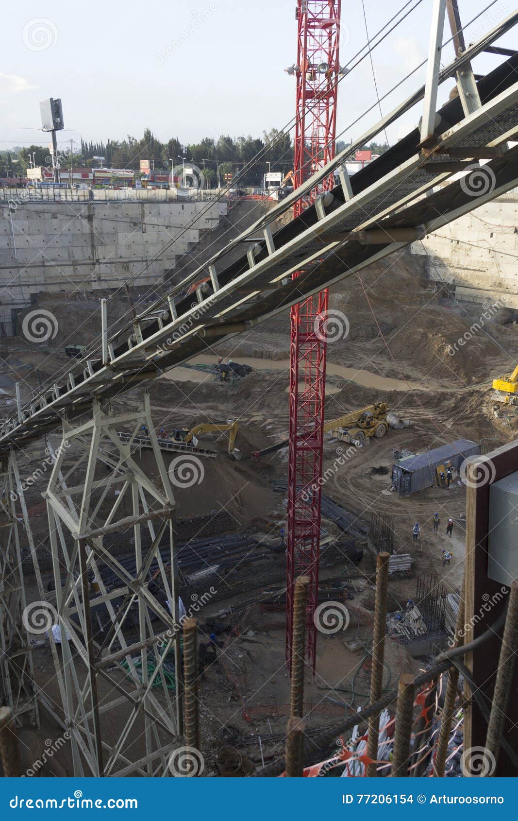 Deep excavation stock photo. Image of machinery, insure - 77206154