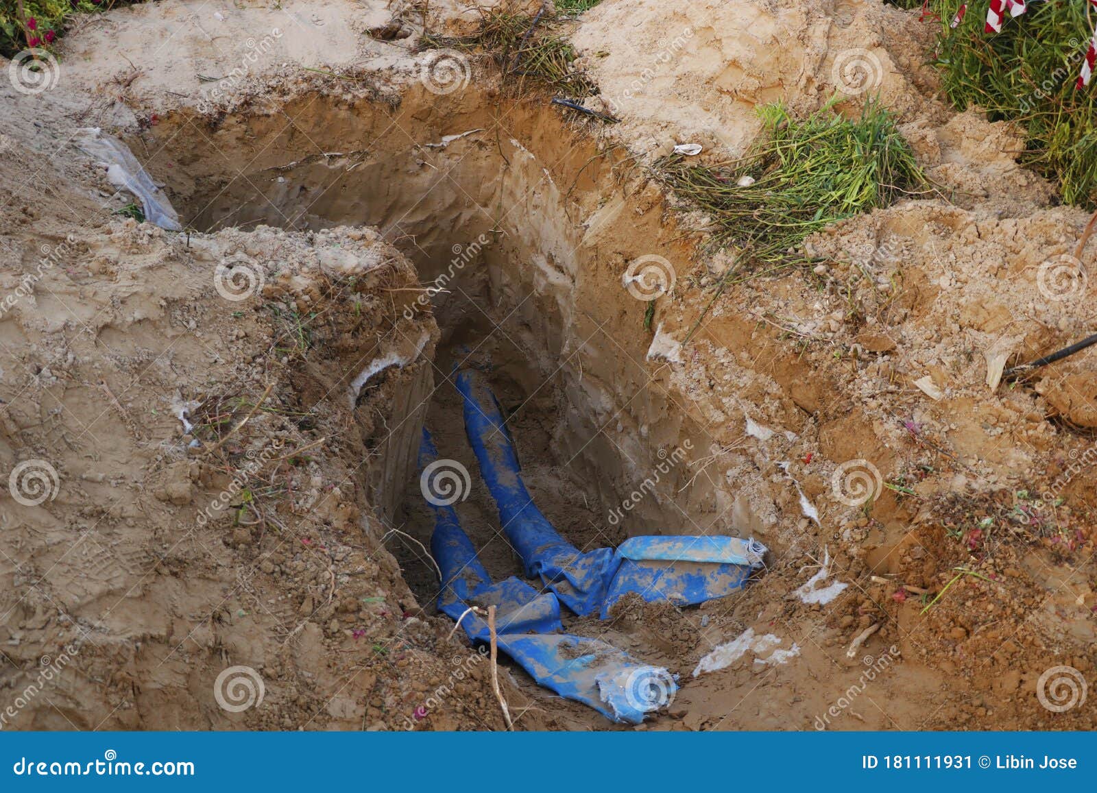 Deep Excavation Side of a Road, Part of Construction Work Stock Image ...