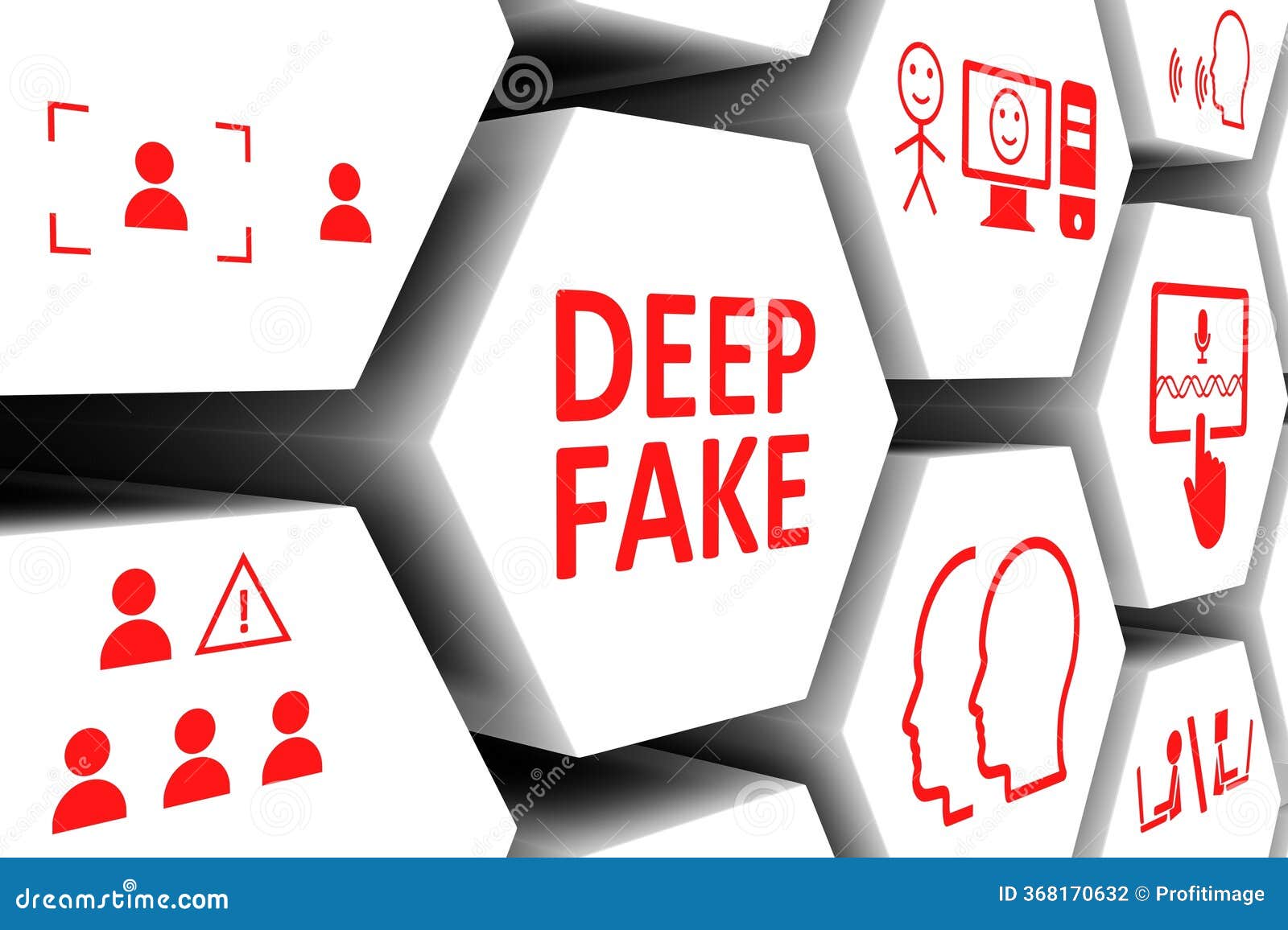 FAKE. Concept With Keywords, Letters, And Icons. Flat Vector ...