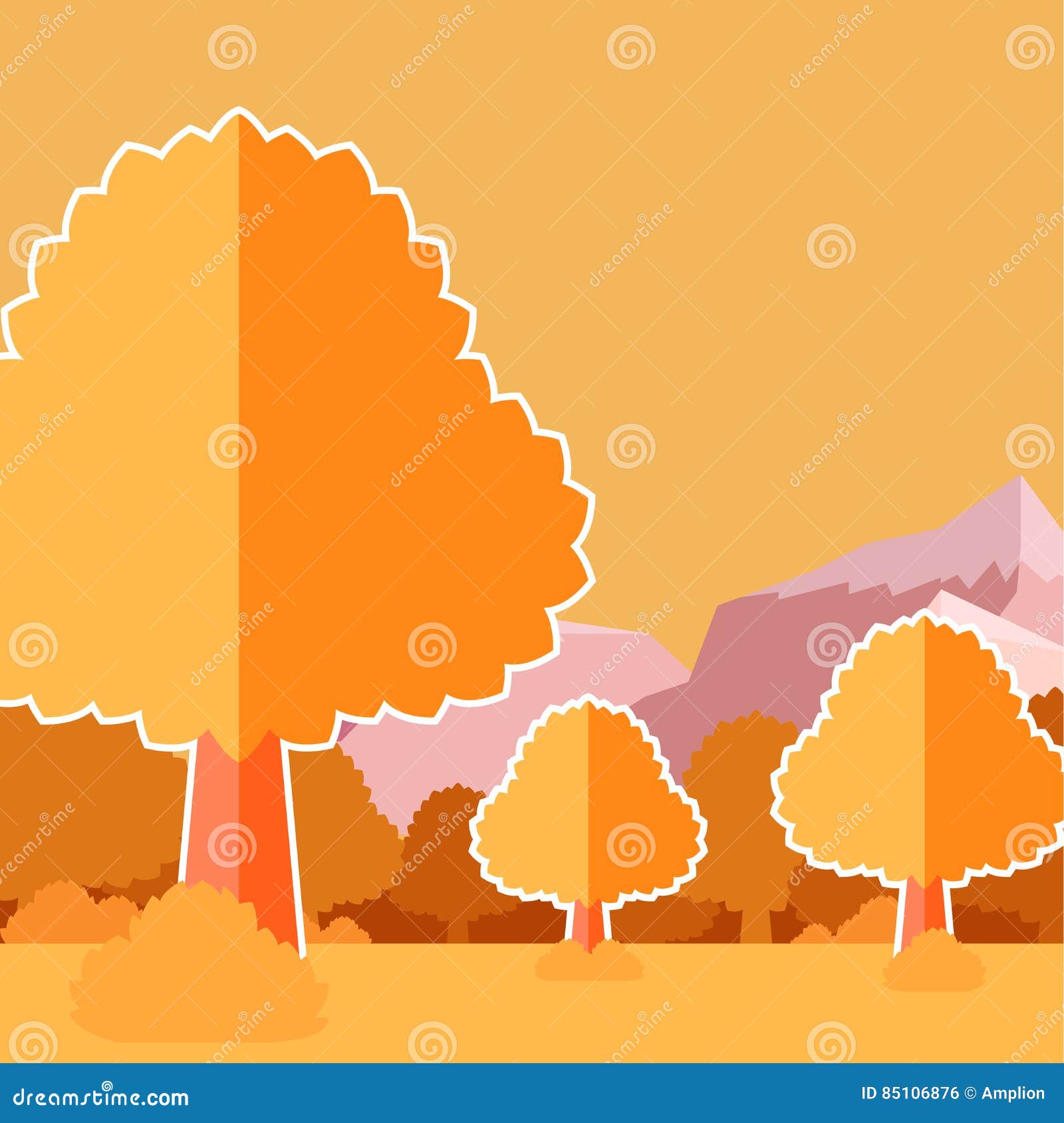 Deep Forest Flat Background18 Stock Vector - Illustration of ...