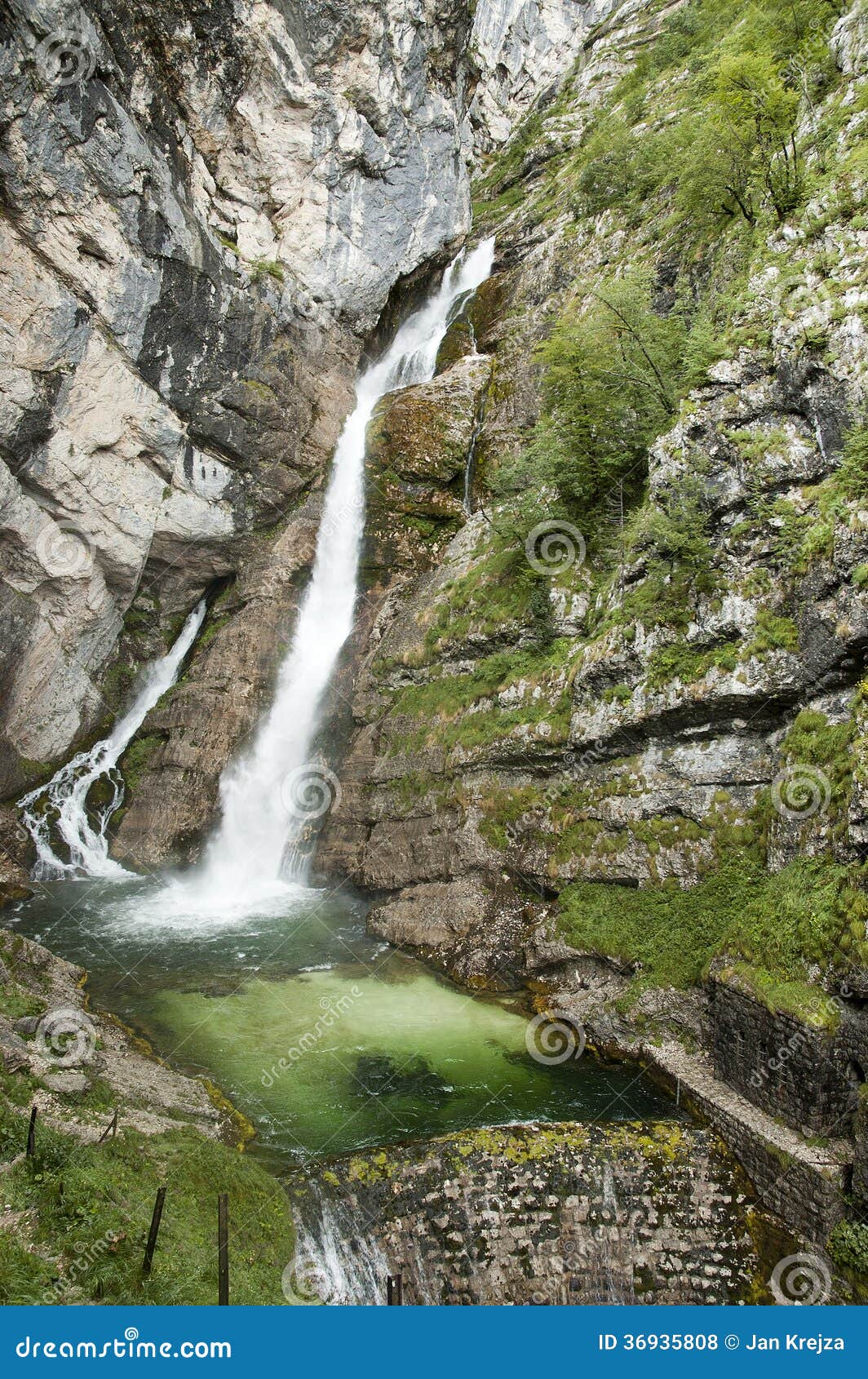 Deep forest waterfall stock photo. Image of fall, cool - 36935808