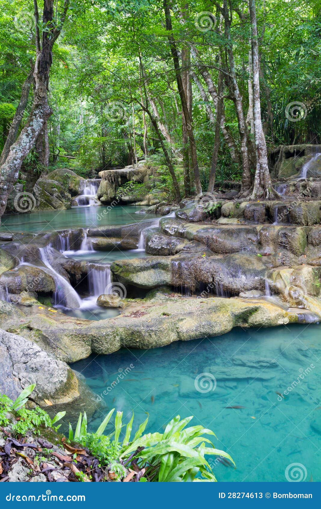 Waterfall In Erawan National Park Stock Photography | CartoonDealer.com ...