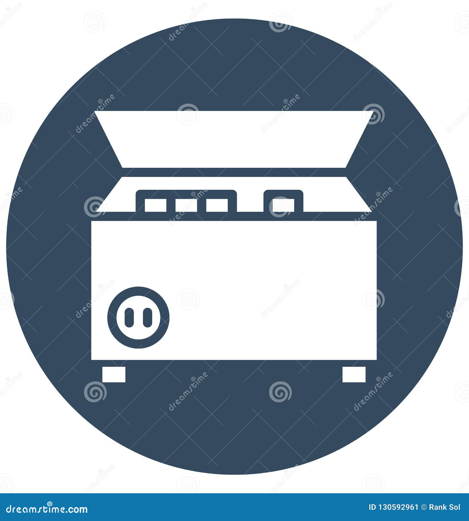 Deep Freezer, Electronics Isolated Vector Icon that Can Be Easily ...