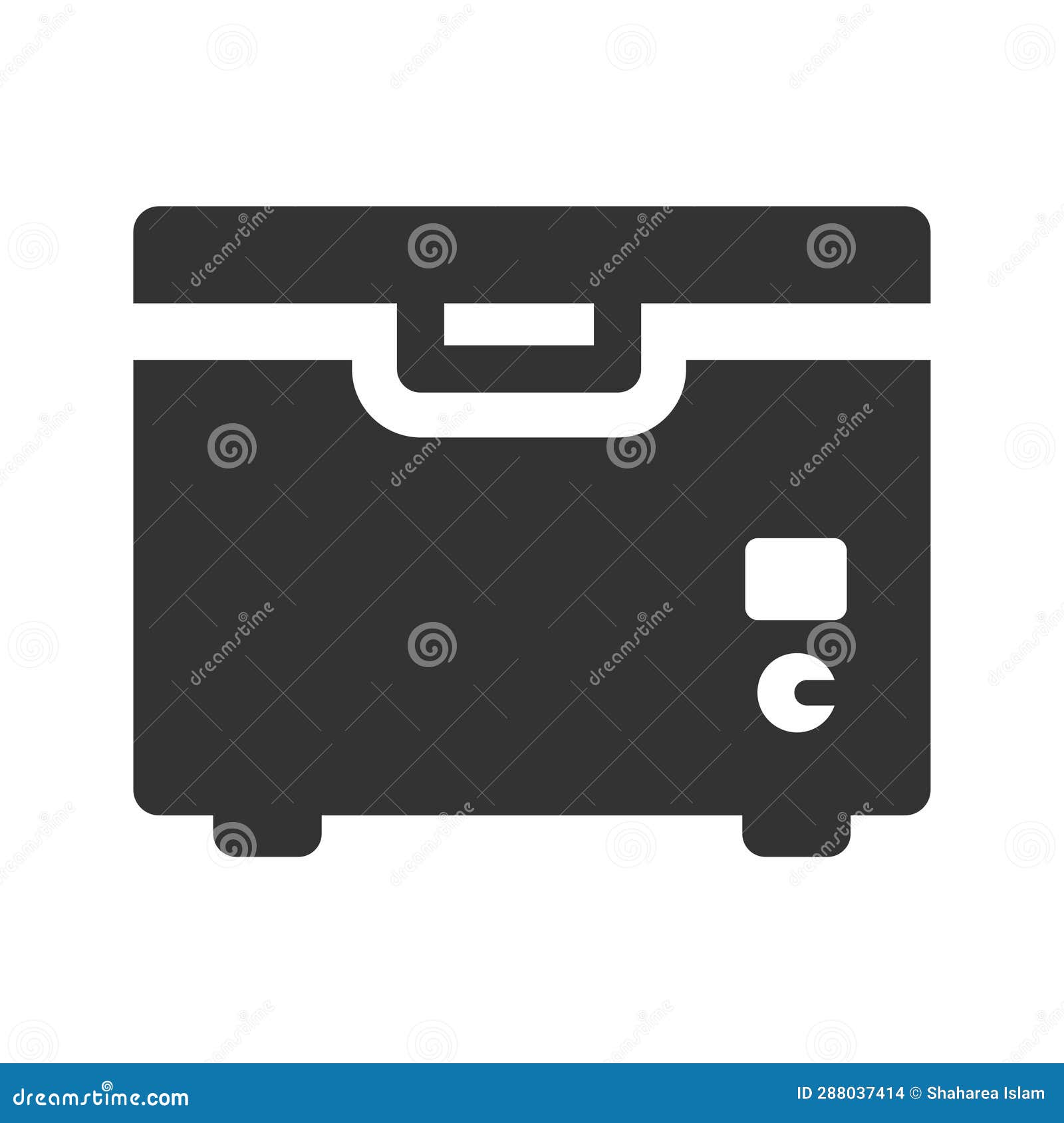 Deep freezer icon stock vector. Illustration of refrigerator - 288037414