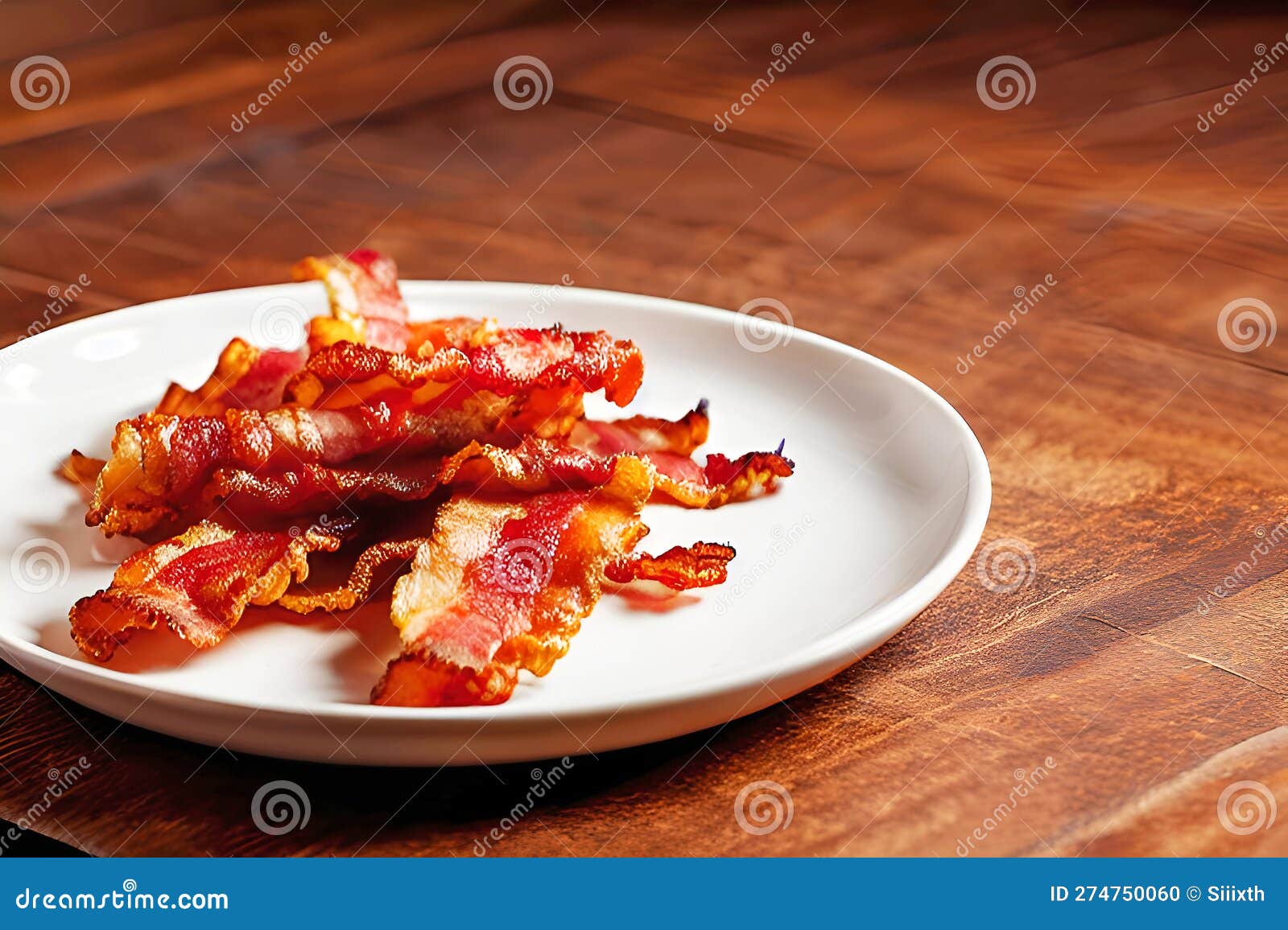 Deep Fried Bacon on a Dish, Generative AI Stock Illustration ...