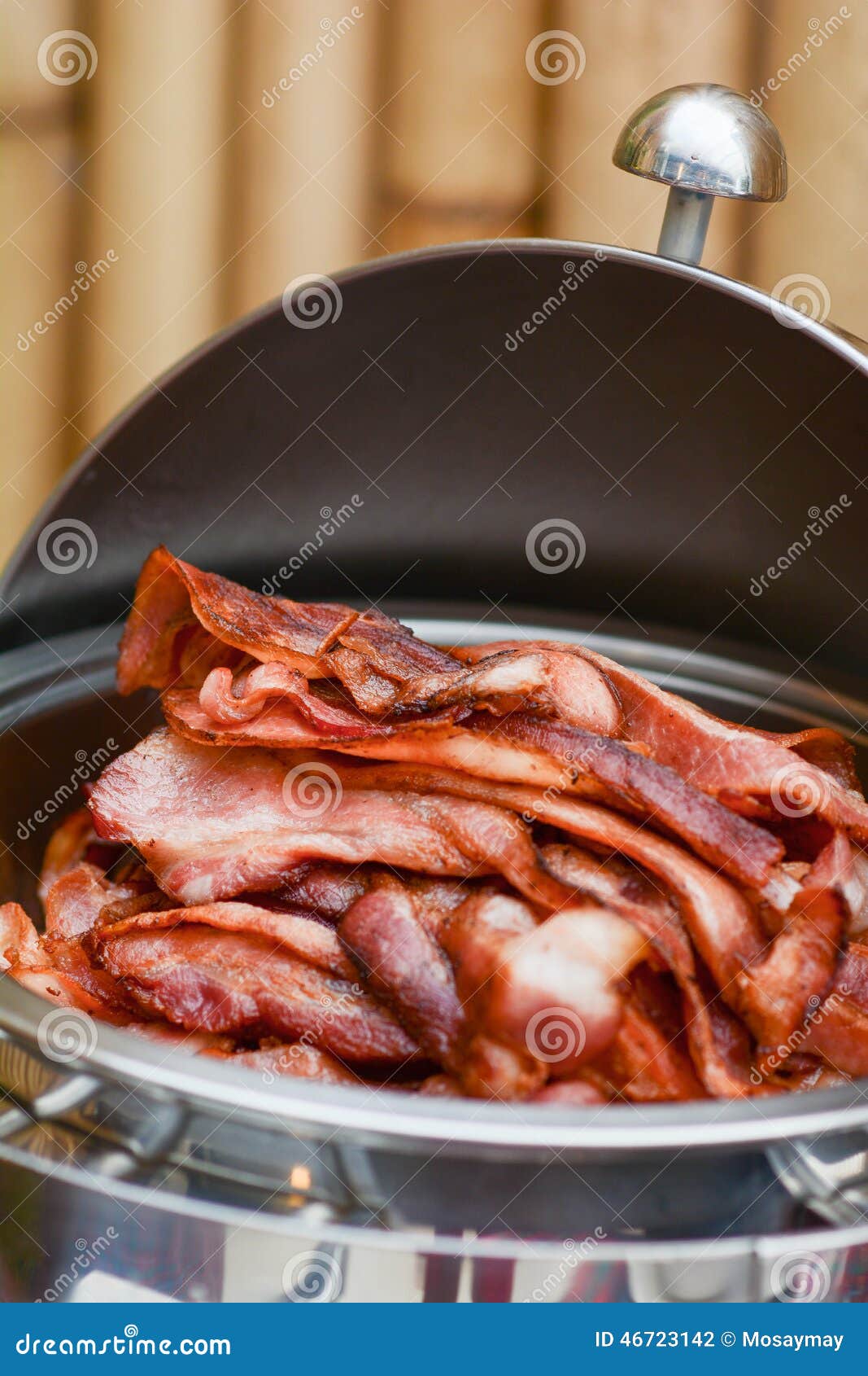 Deep fried bacon in pot stock photo. Image of dining - 46723142