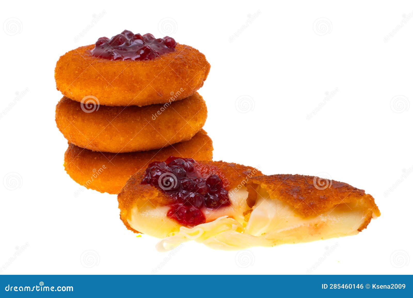 Deep-fried Breaded Cheese Isolated Stock Photo - Image of dinner, fats ...
