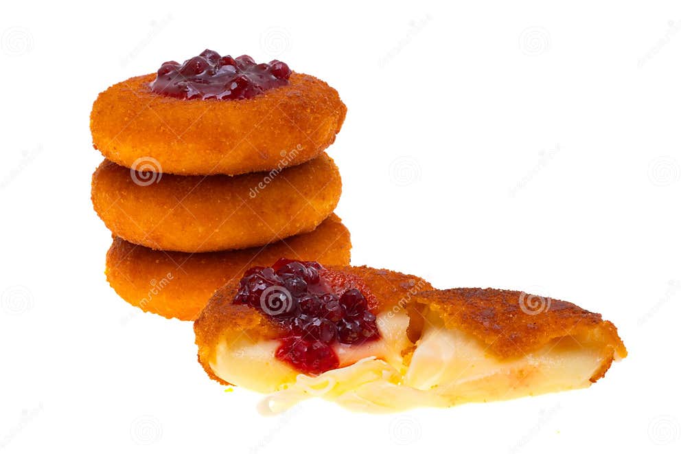 Deep-fried Breaded Cheese Isolated Stock Photo - Image of dinner, fats ...