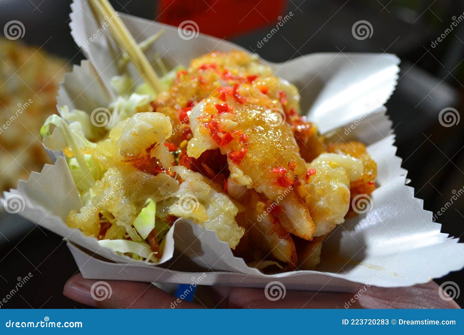 Deep-fried calamari stock image. Image of food, thai - 223720283