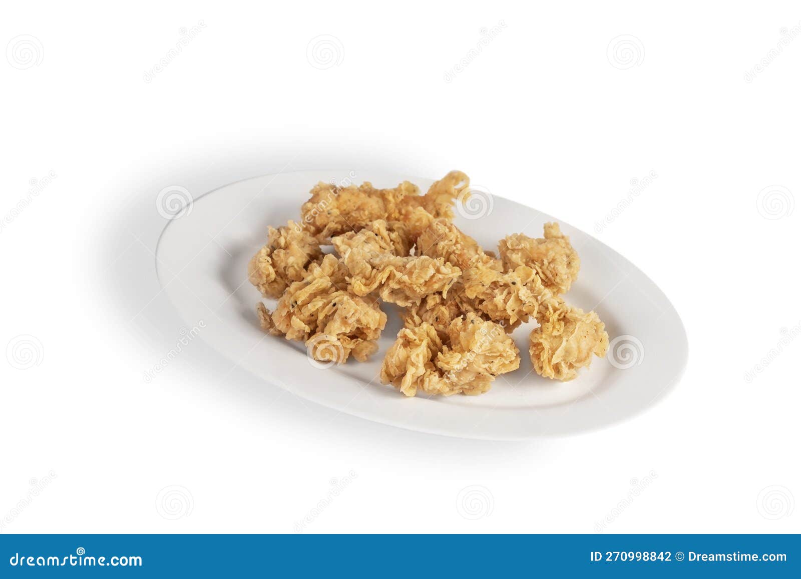 Deep fried chicken on dish stock photo. Image of deep - 270998842
