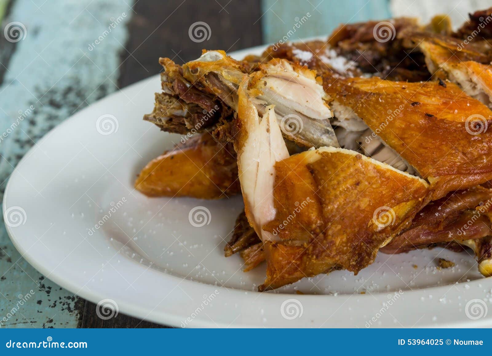 Deep Fried Chicken with Salt Stock Image - Image of bone, meat: 53964025