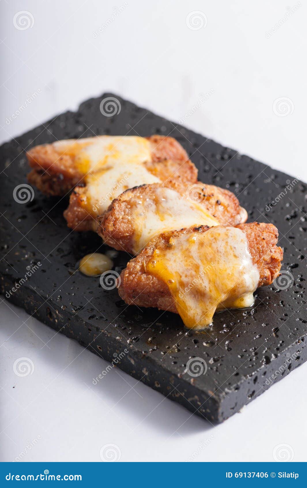 Deep Fried Chicken Wings with Cheese Stock Photo - Image of gourmet ...