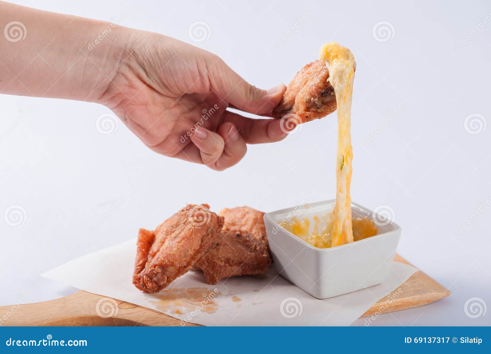 Deep Fried Chicken Wings with Cheese Stock Image - Image of homemade ...