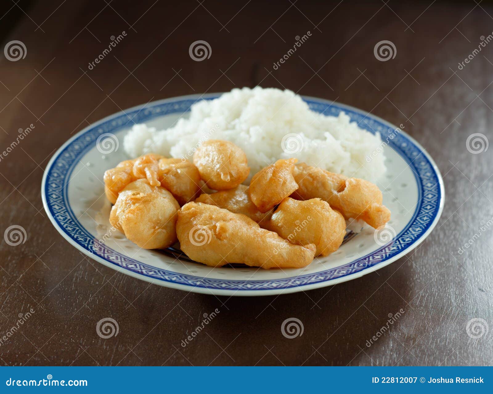 Deep Fried Chinese Chicken with Rice Stock Image - Image of bowl, macro ...