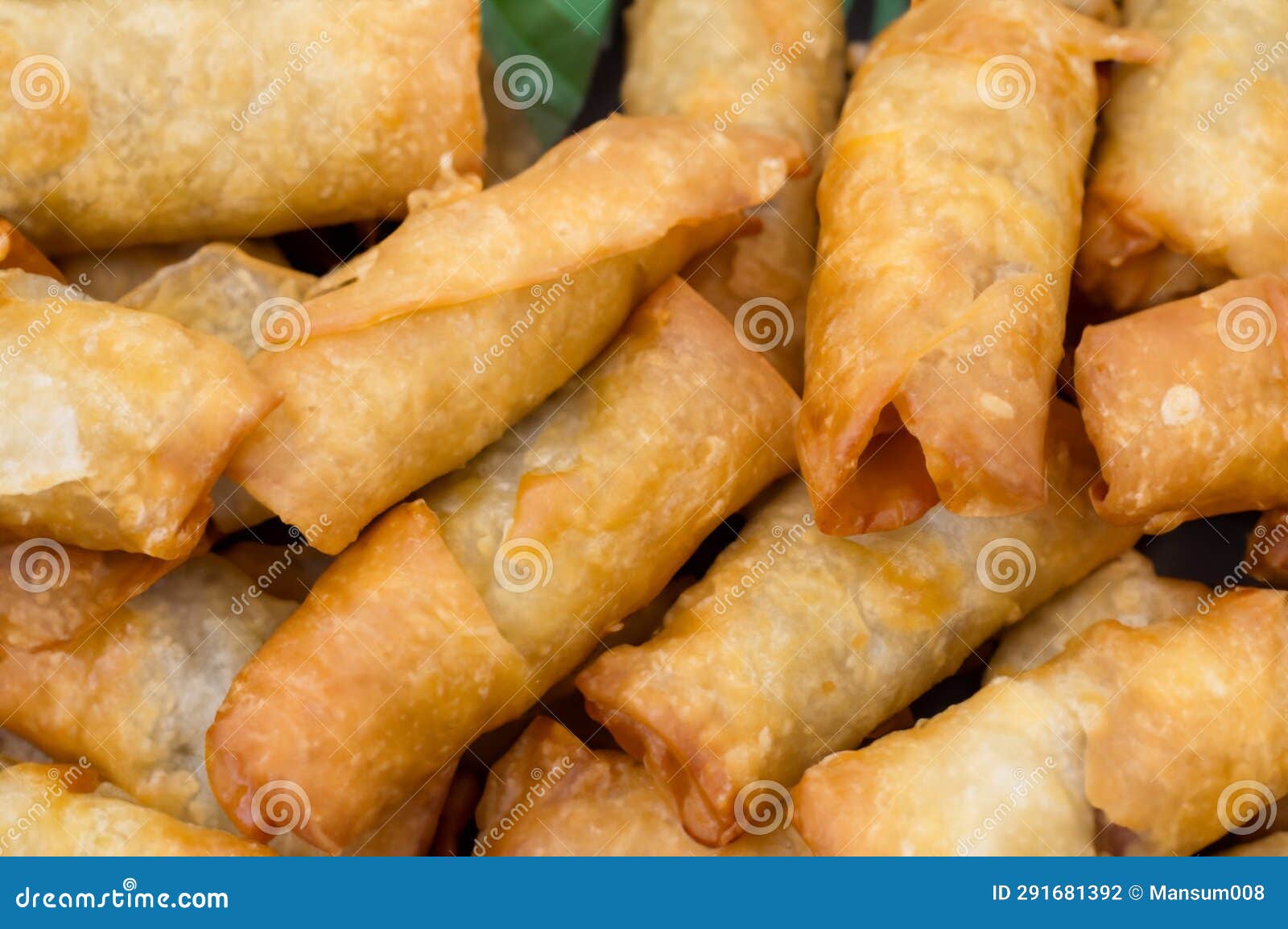 Deep Fried Chinese Spring Rolls Stock Photo - Image of sweet, filled ...