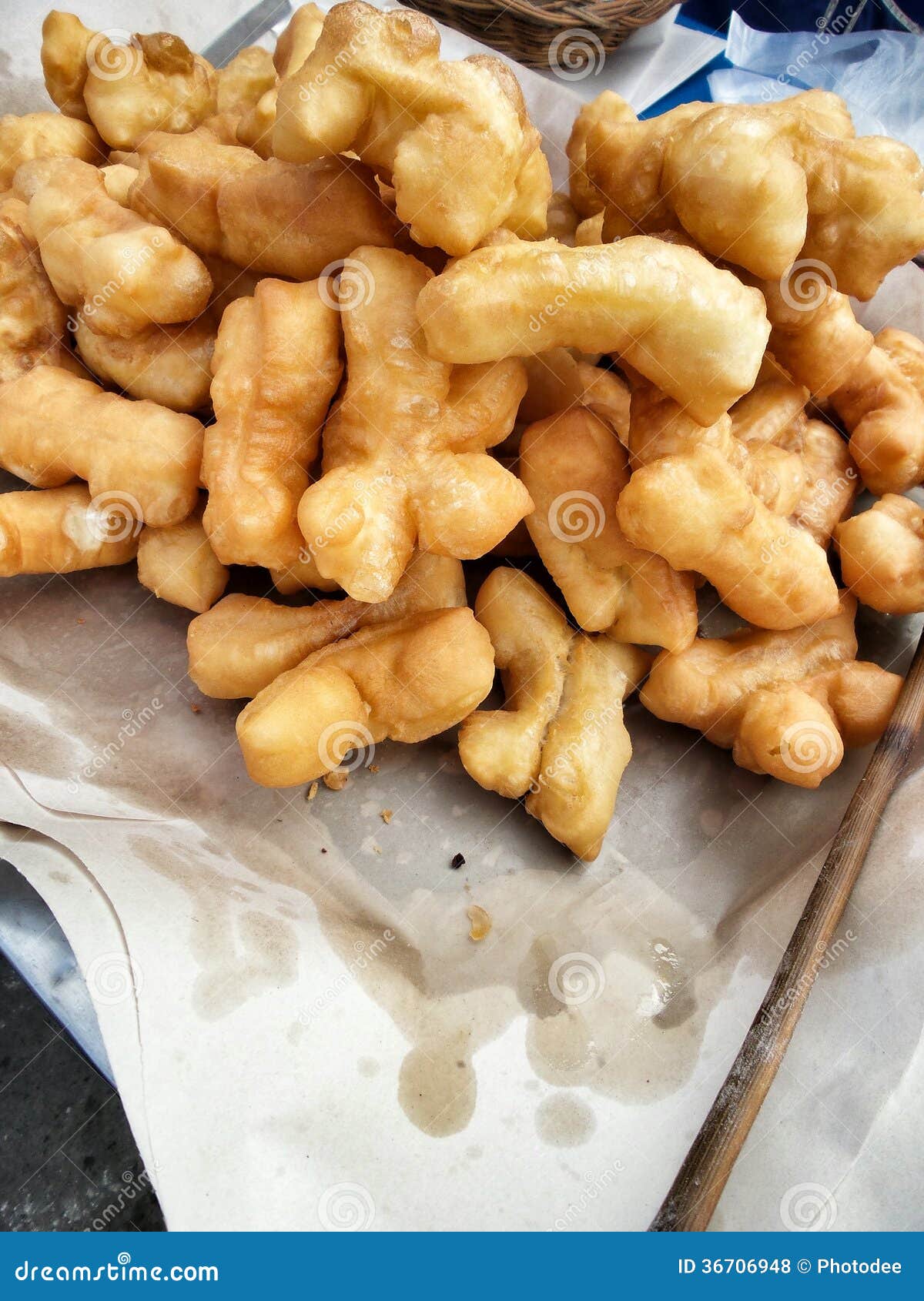 Deep-fried dough stick stock photo. Image of food, white - 36706948