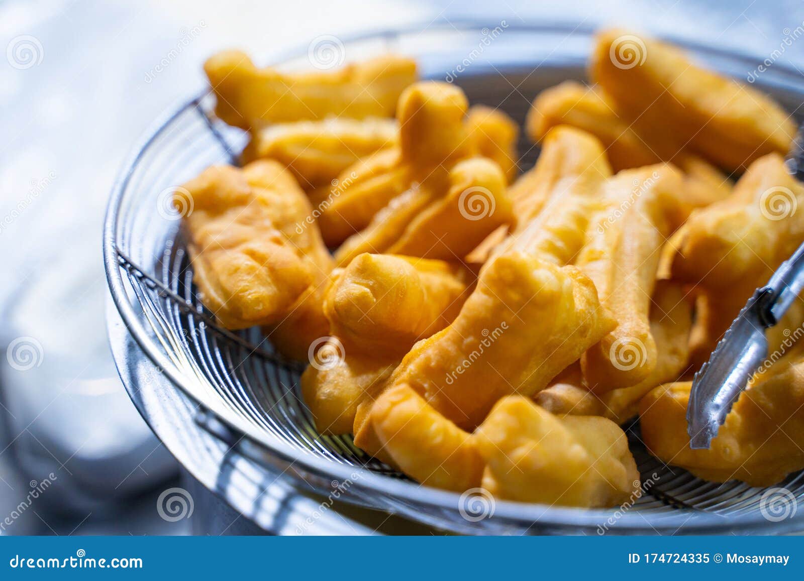 Deep Fried Dough Stick for Eat Stock Image - Image of crispy, fried ...