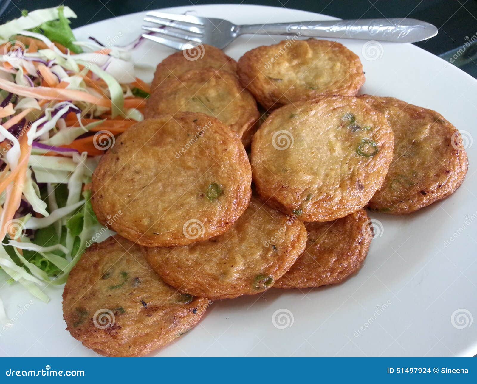 Deep fried fish cakes stock photo. Image of cakes, deep - 51497924