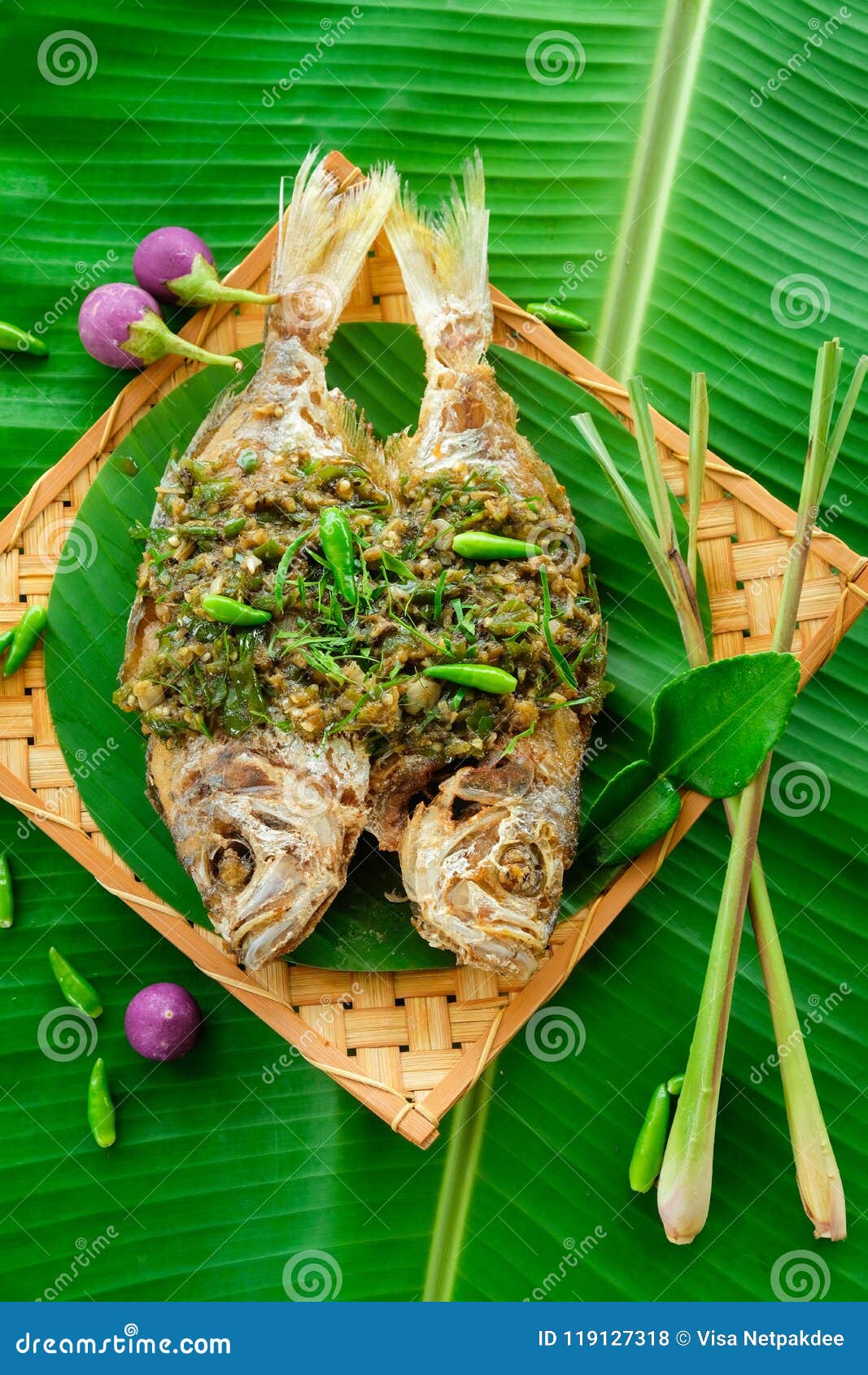Deep Fried Fish with Chlli Sauce Stock Photo - Image of asia, animal ...