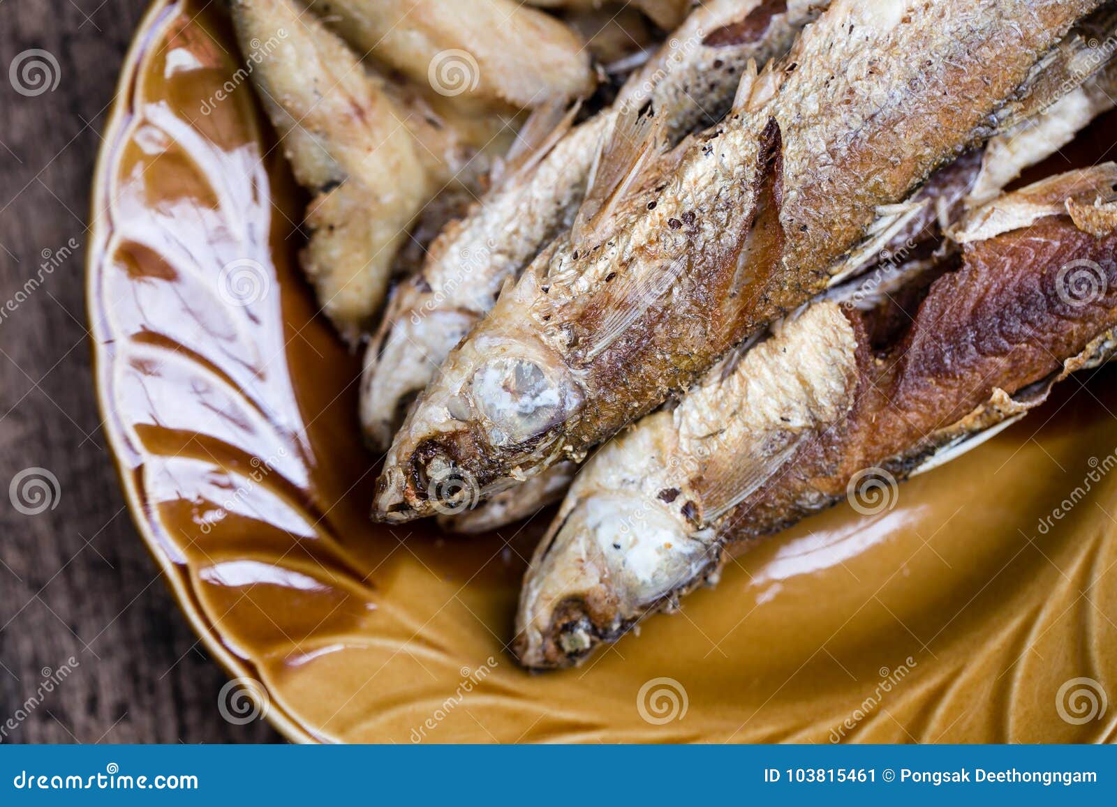 Deep Fried fish stock image. Image of fired, food, closeup - 103815461