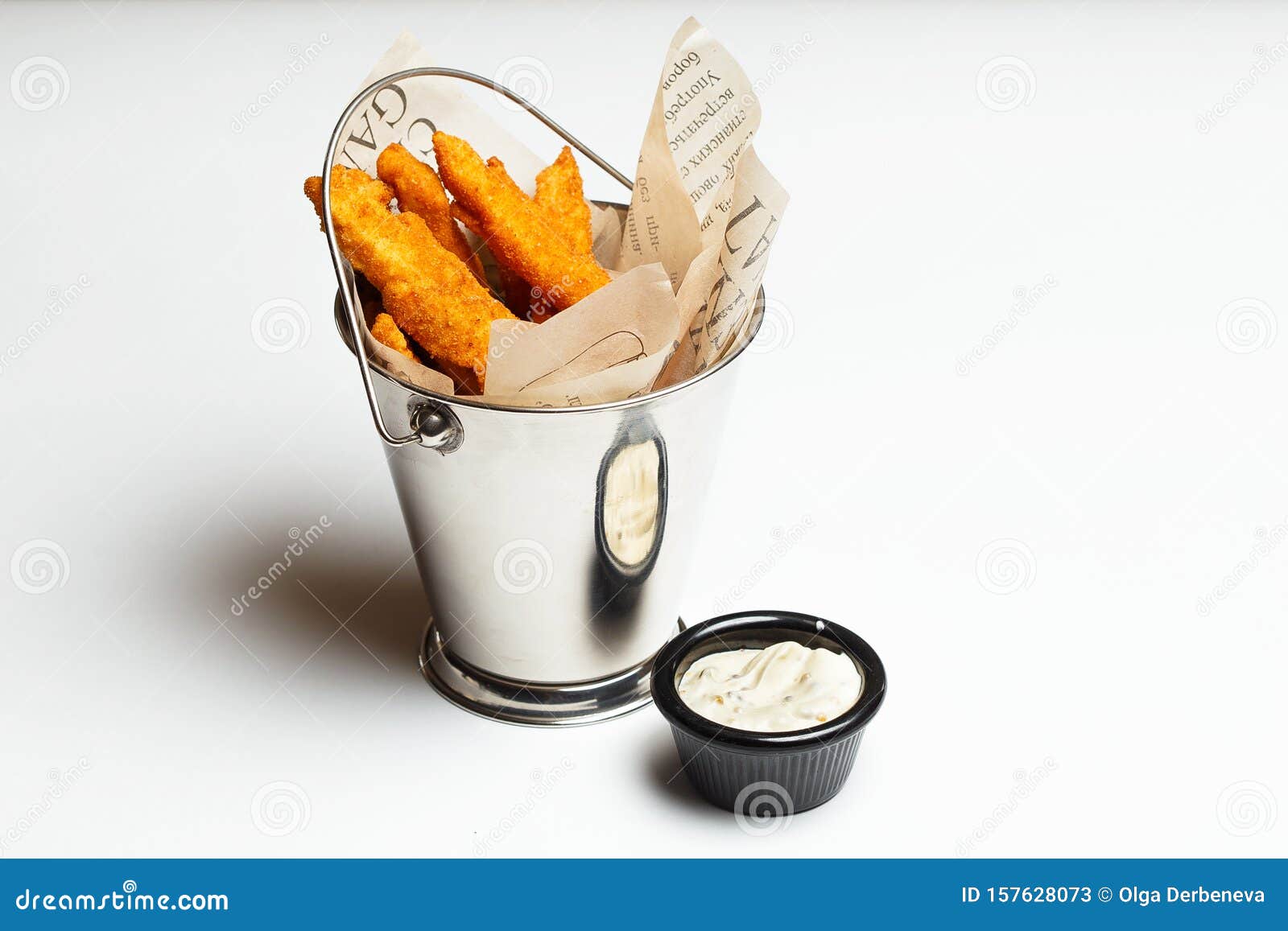 Deep-fried Food Pieces with Sauce Stock Image - Image of lunch, food ...
