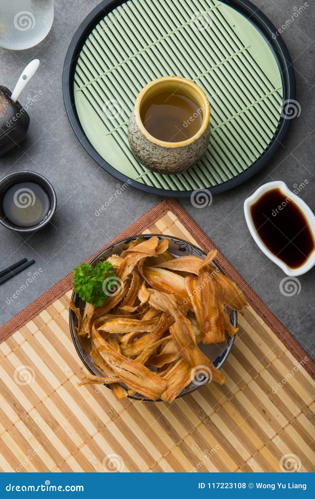 Deep Fried Japanese Burdock Gobo Flat Lay Stock Photo - Image of fried ...