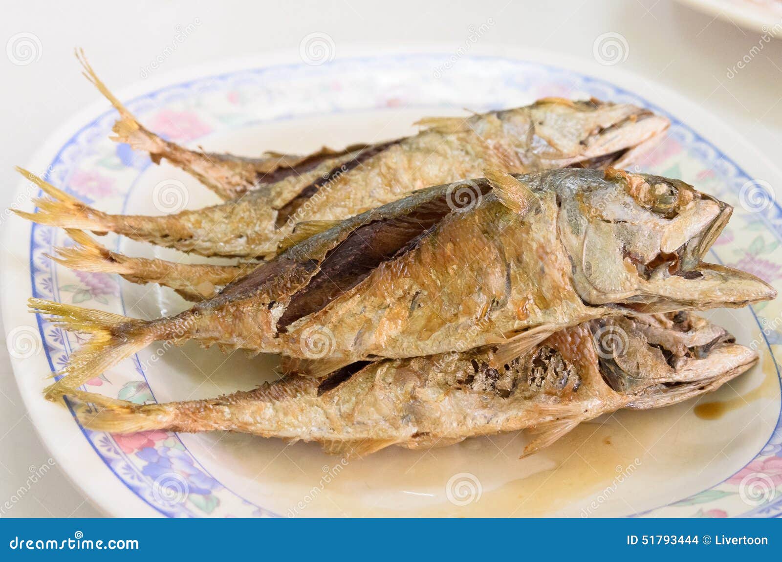 Deep Fried Mackerel with Fish Sauce Stock Photo - Image of eating ...