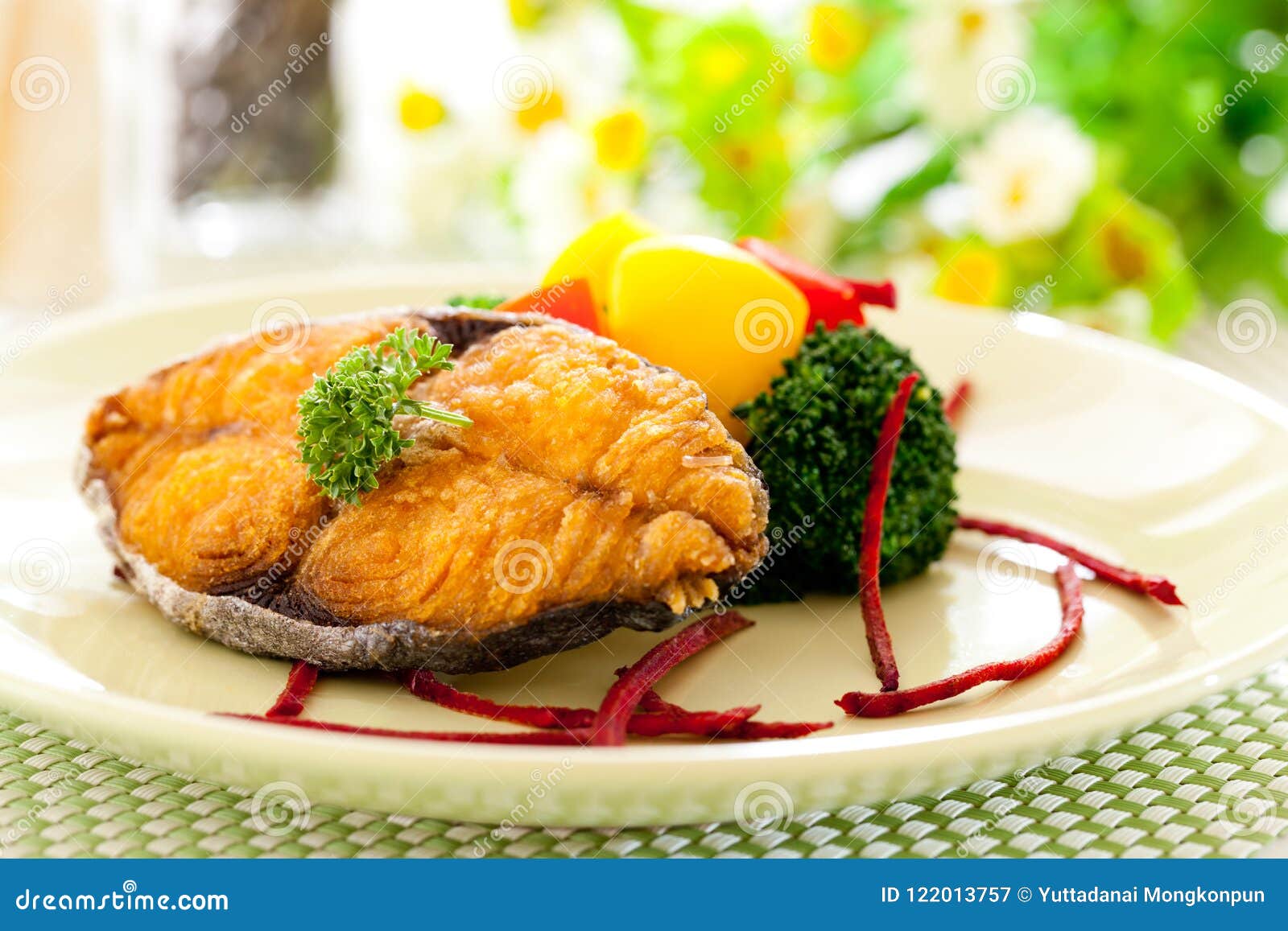 Fried fish with beetroot stock image. Image of beetroot - 122013757