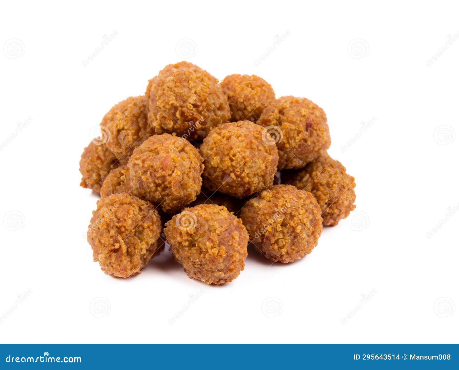 Deep Fried Meatballs on White Background Stock Photo - Image of cuisine ...