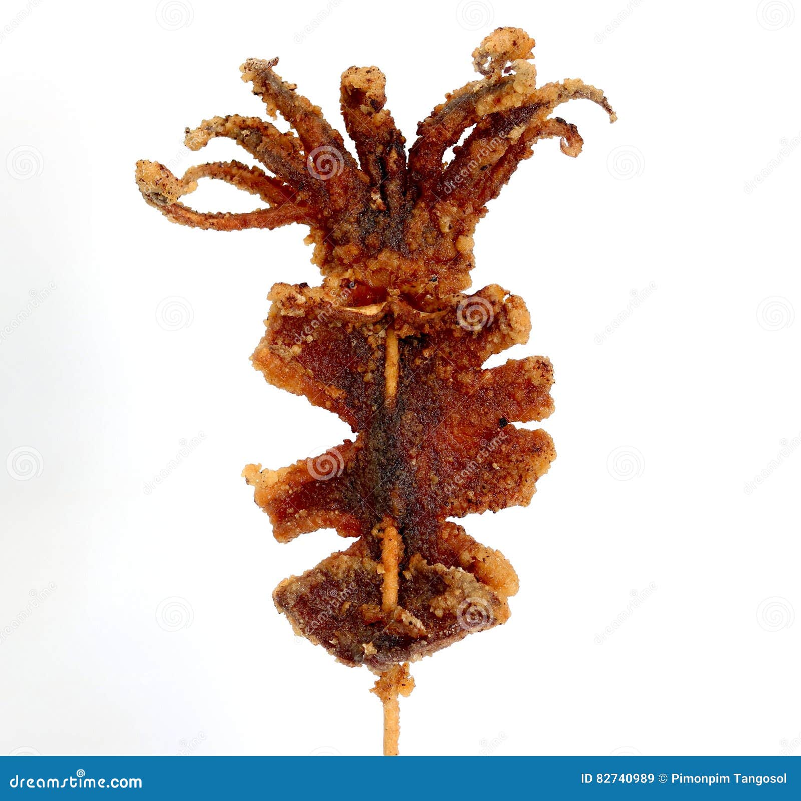 Deep Fried Octopus on Skewers Stock Image - Image of deep, market: 82740989