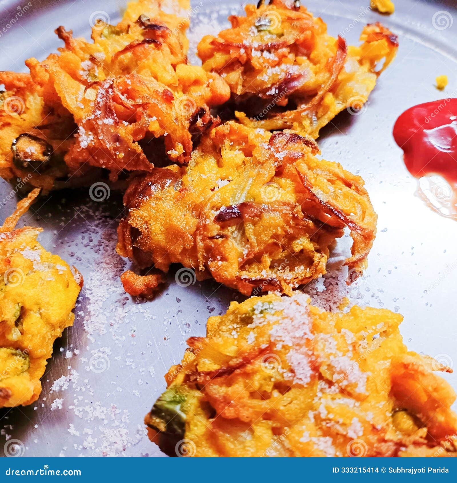 Deep Fried Onion Pakodas Served As Snacks in India Stock Photo - Image ...