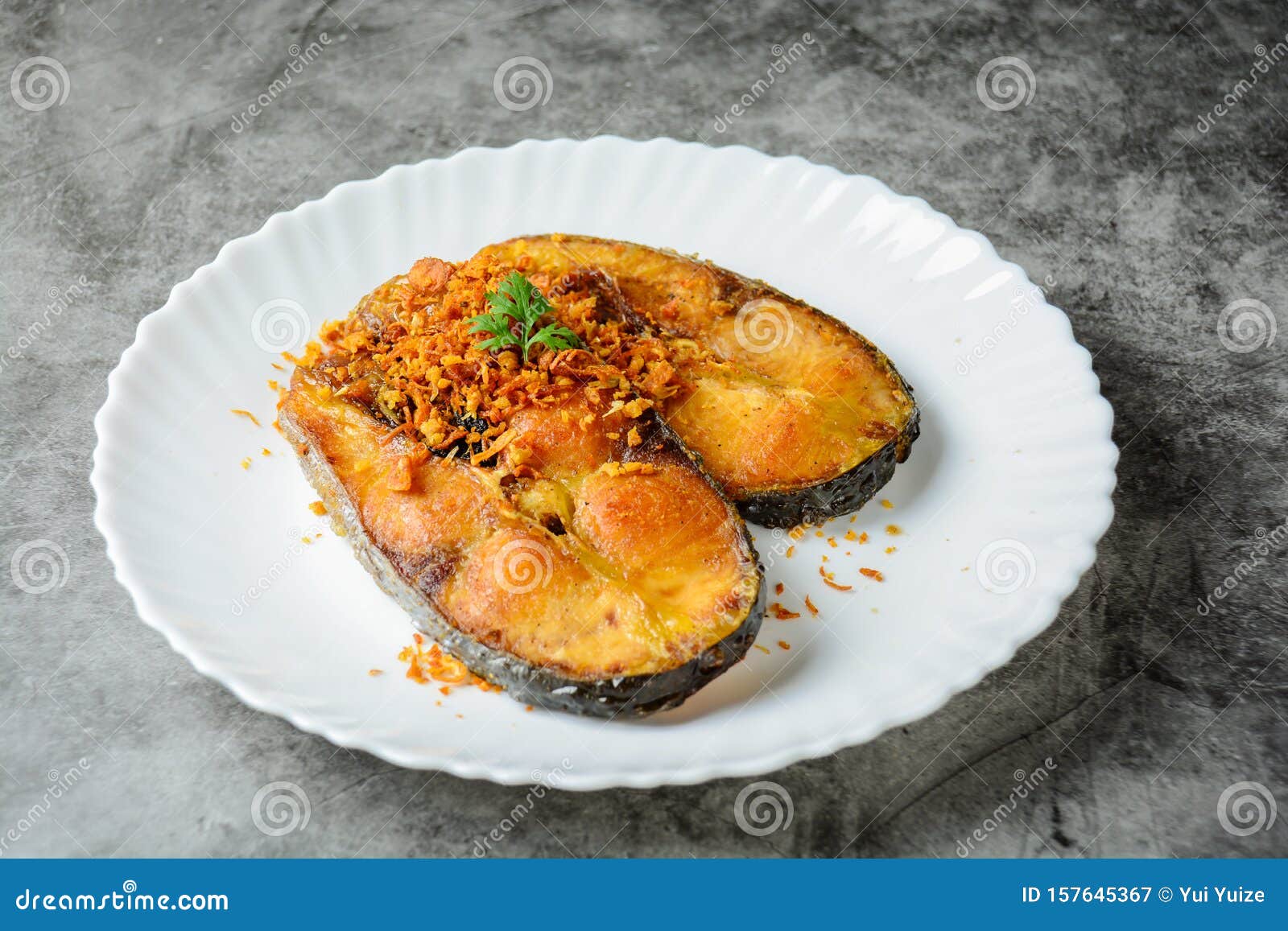 Deep Fried Pangasius Fish with Black Pepper Garlic and Fish Source ...