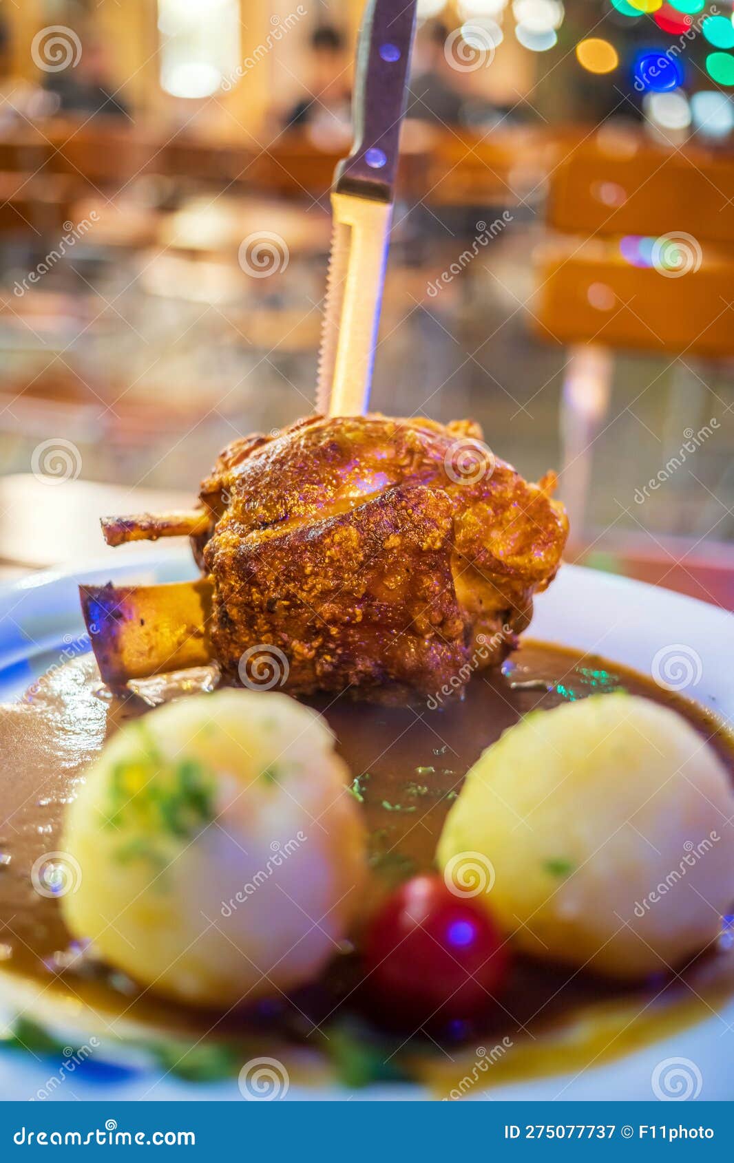 Deep Fried Pork Knuckle in Frankfurt, German Stock Image - Image of ...