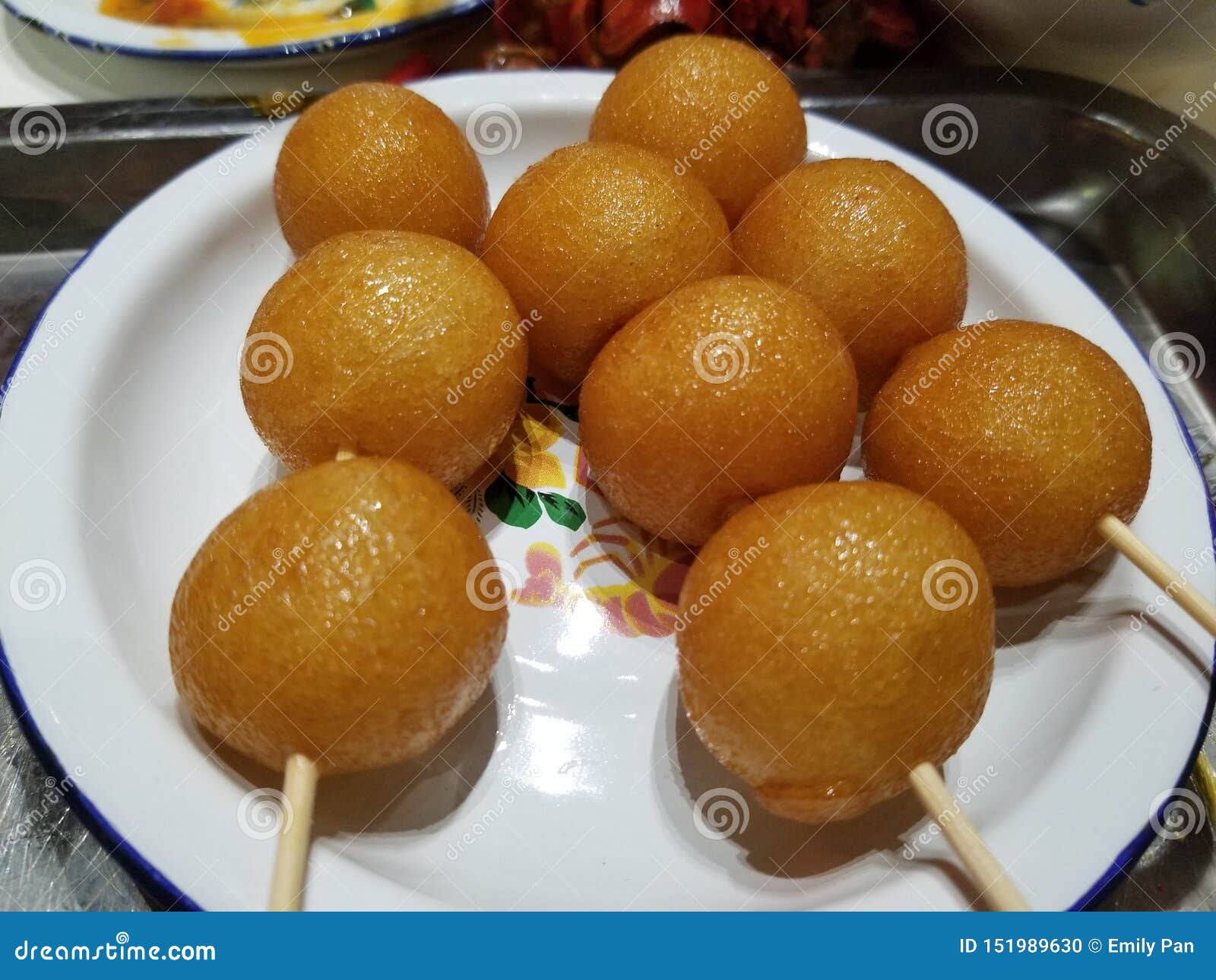 Deep Fried Puff Balls stock photo. Image of deep, stick - 151989630