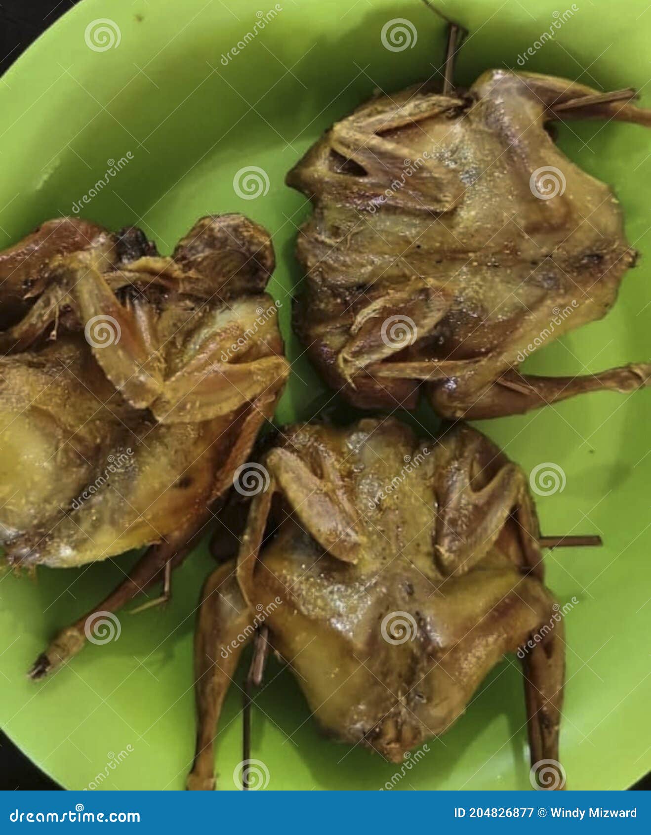 Deep Fried Quil Bird Seasoned with Cumin Stock Image - Image of ...